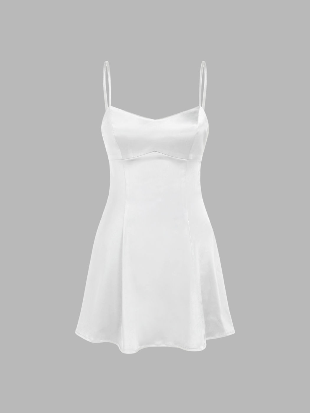 Satin Tie Back Cami Short Dress - Cider