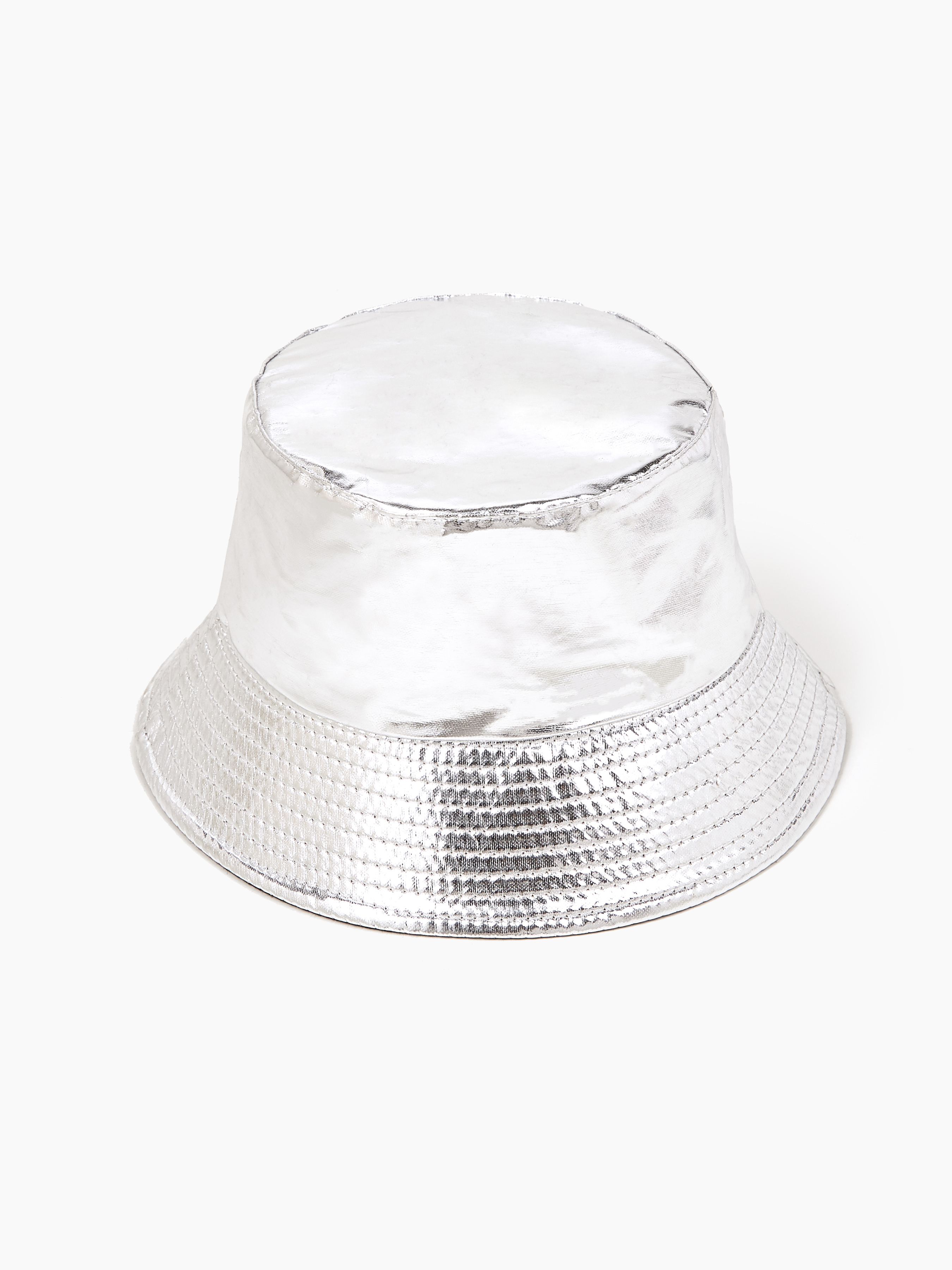 PU Leather Metallic Faux Leather Bucket Hat For Music Festival/Live ...