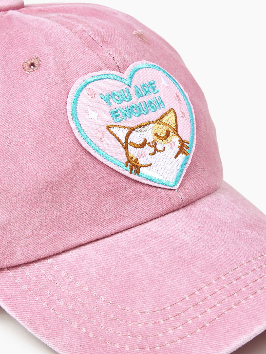 Heart & Cat Pattern Baseball Cap - Cider