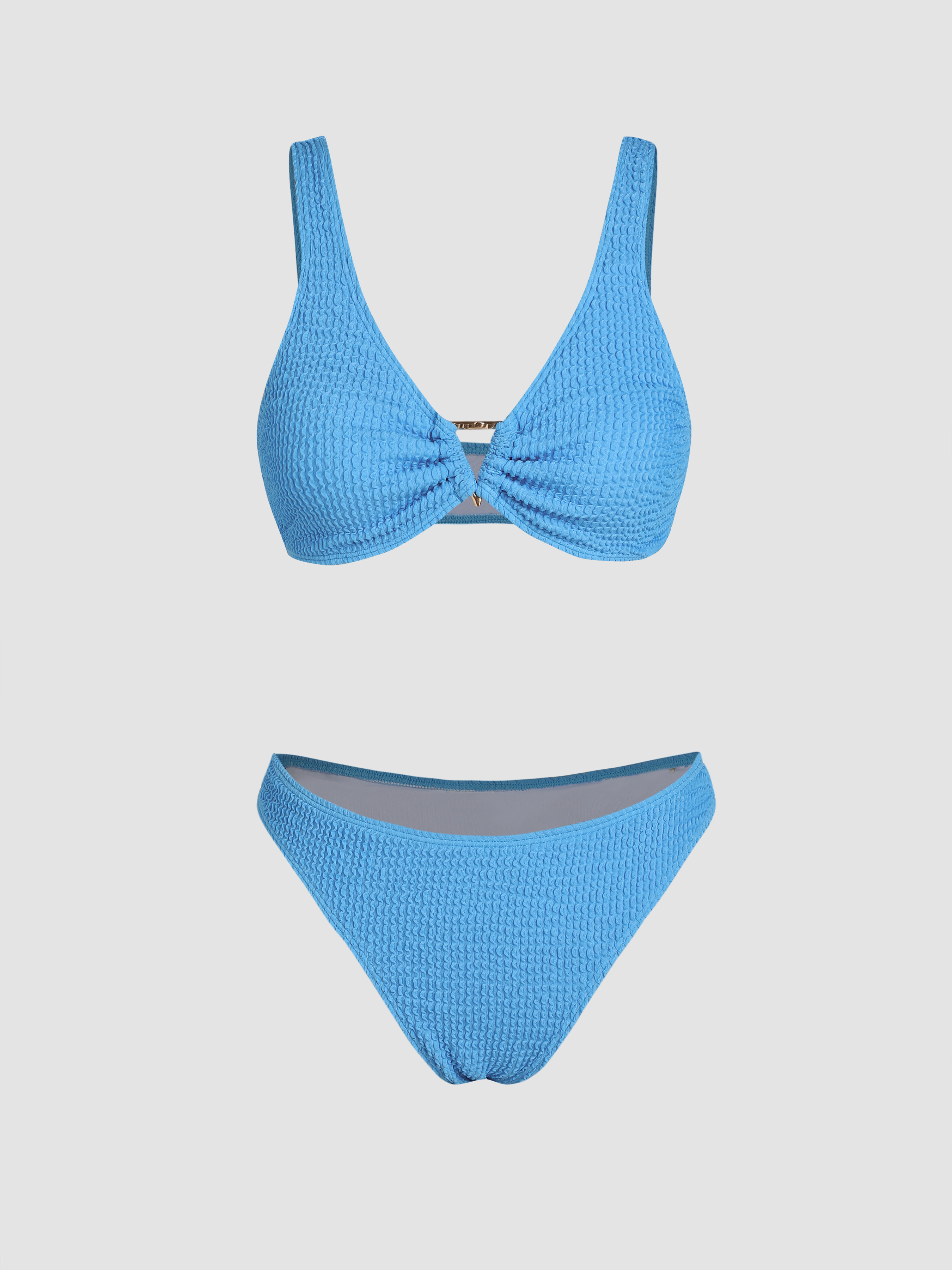 Texture Bikini Swimsuit For Vacation Swimming Pool Beach