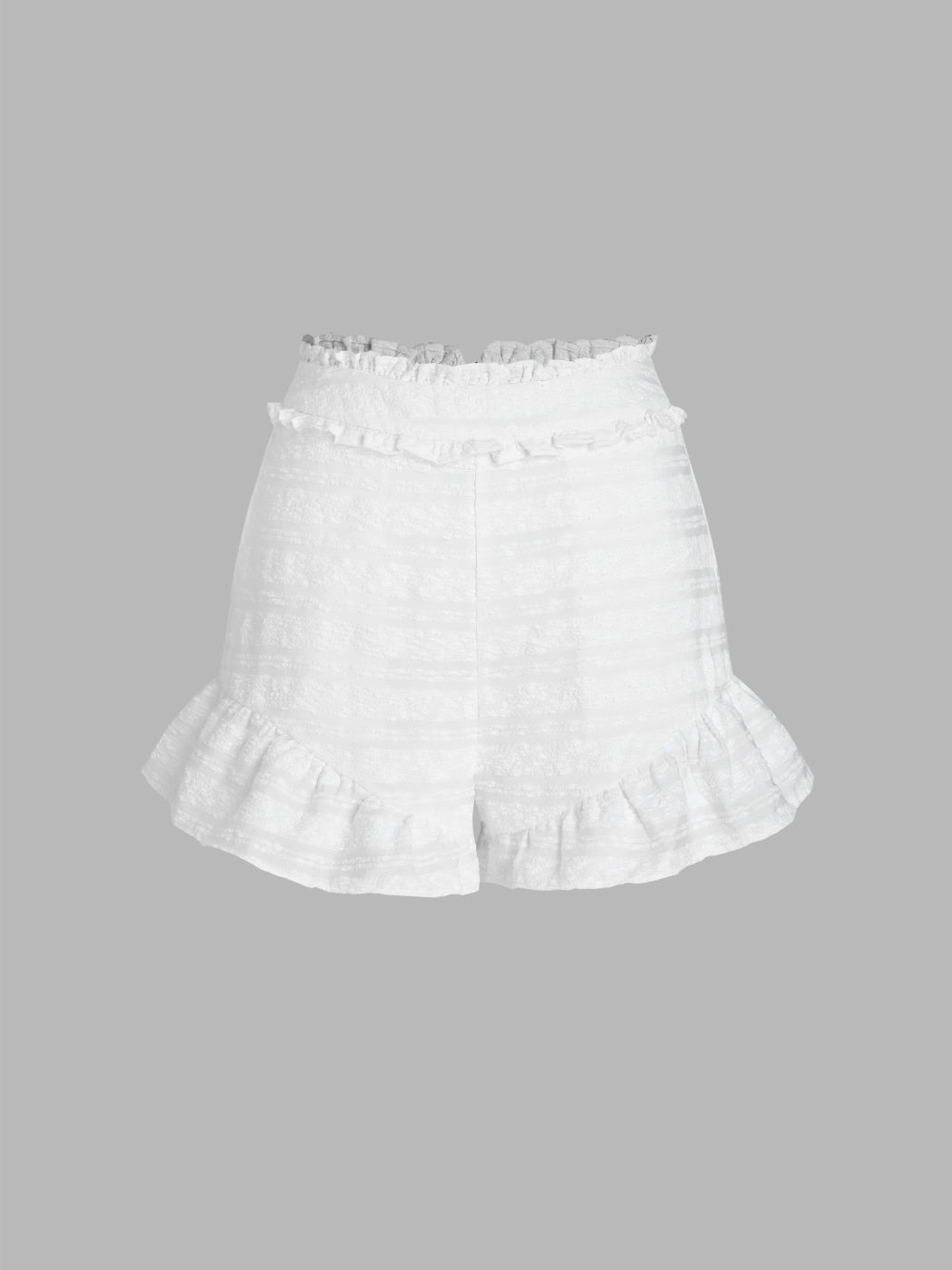 Woven Ruffle Hem Wide Leg Shorts For Daily Casual