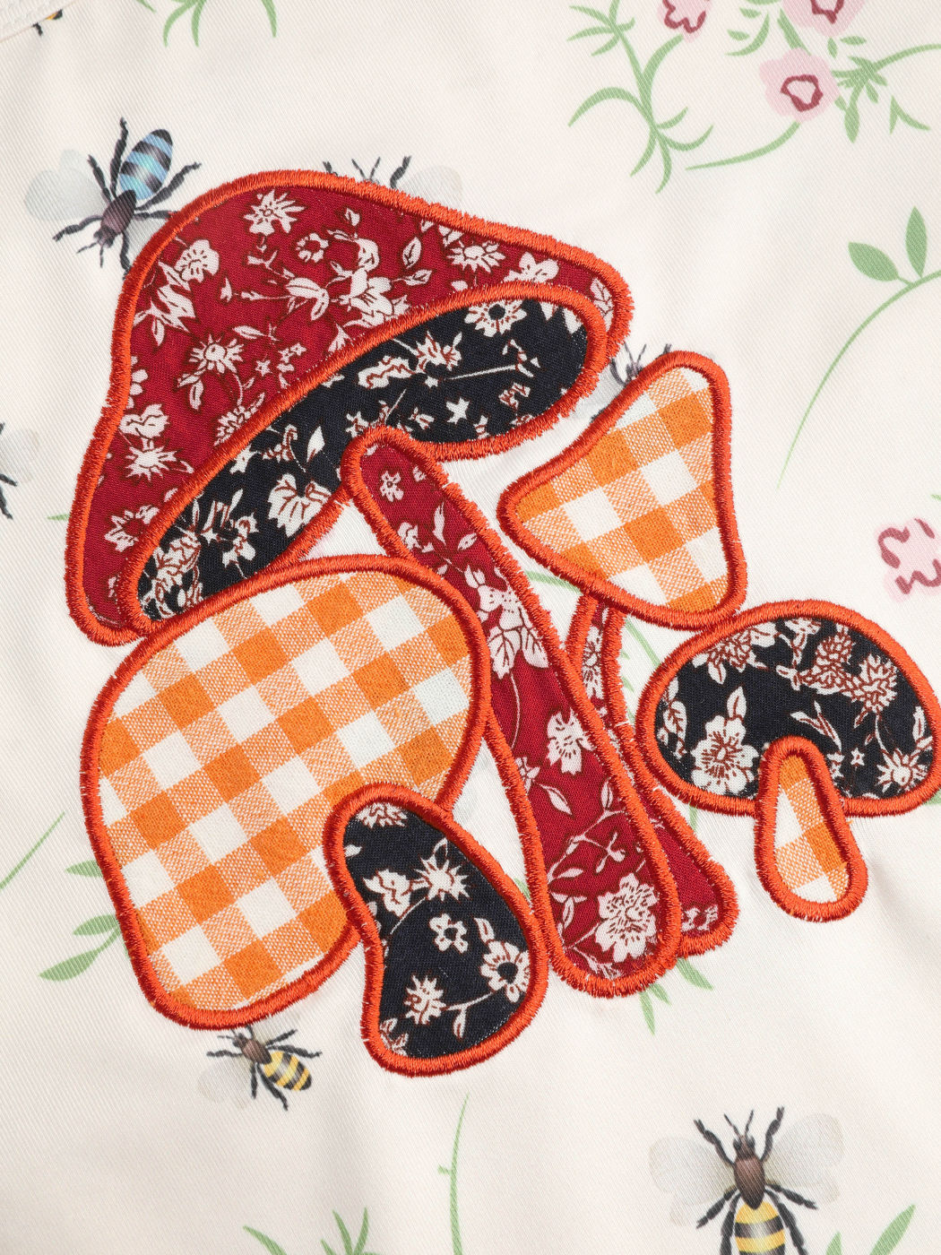 Floral Mushroom Pattern Crop Tank Top For Daily Casual