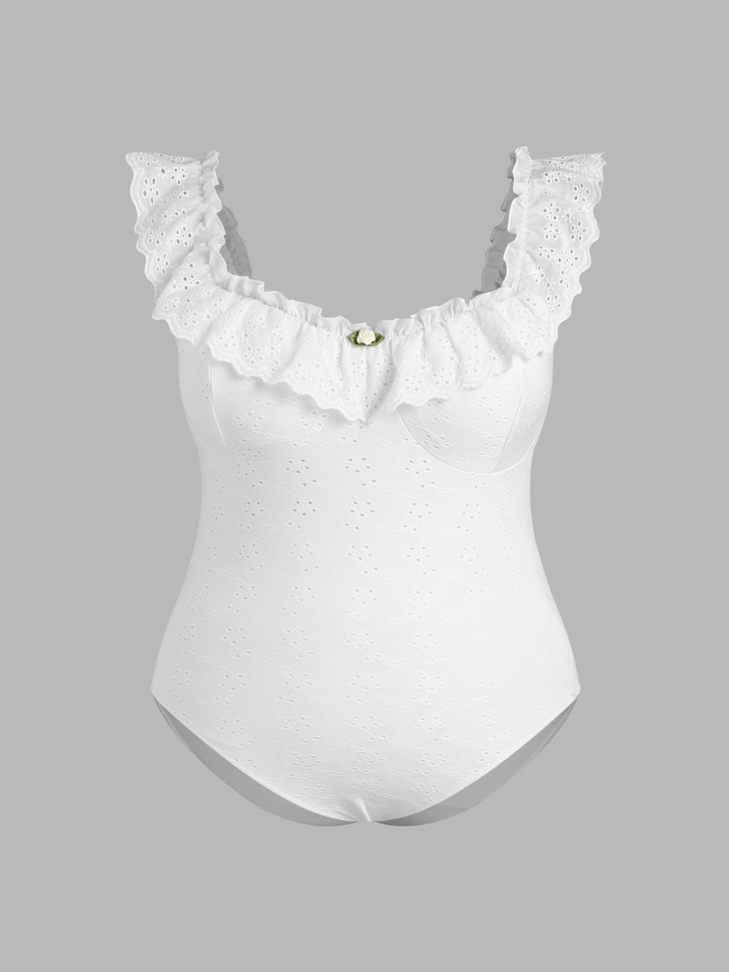 Jacquard 3D Floral Trim Bodysuit Curve & Plus For Date Music Festival ...