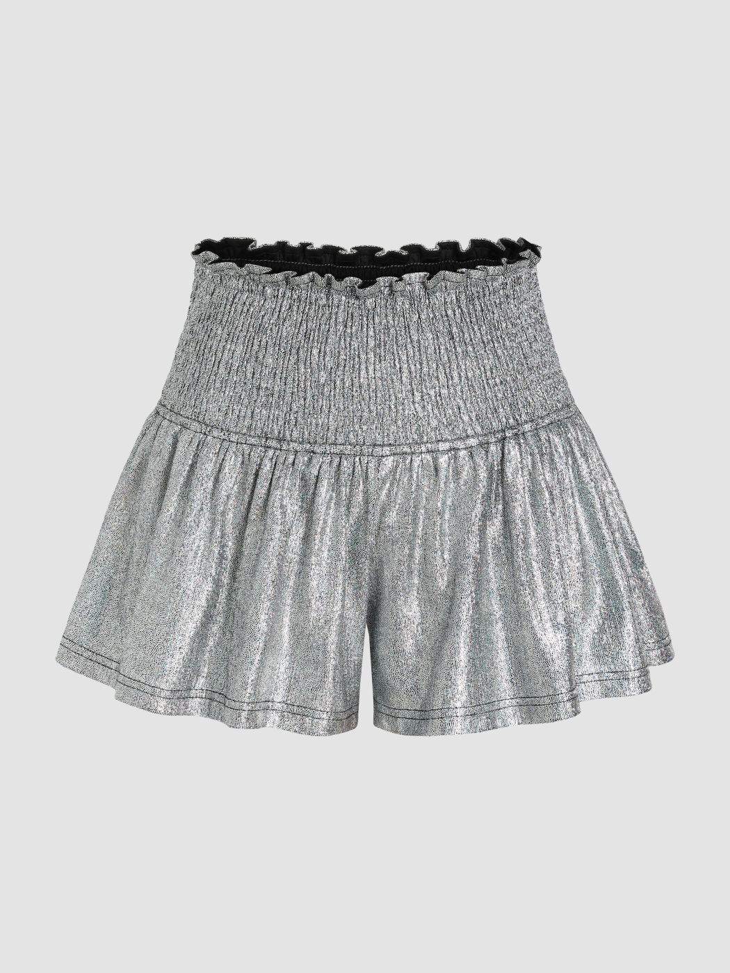 Sequins Metallic Shirred Sequin Skort For Music Festival/Live House ...