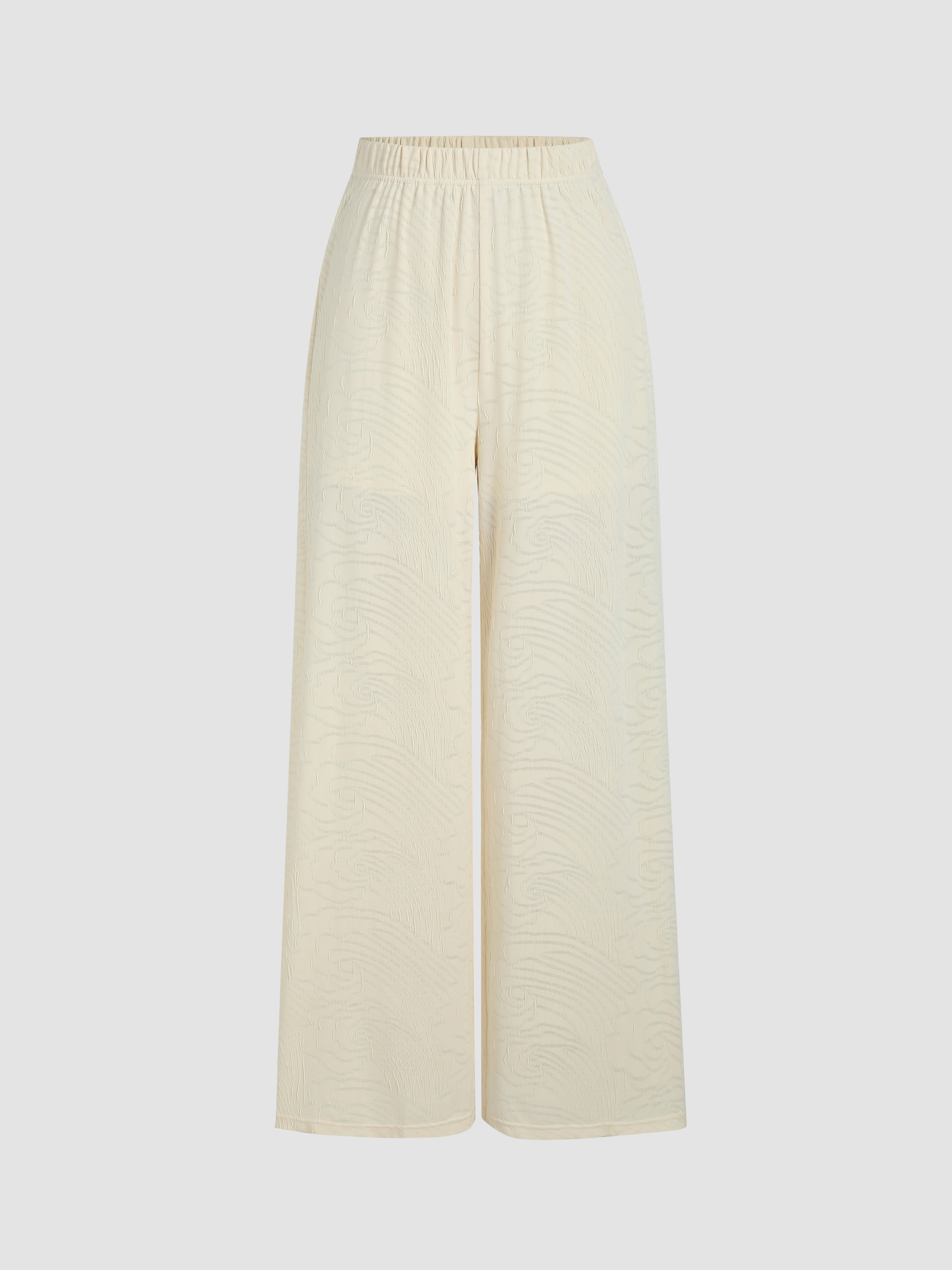 Texture High Waist Straight Leg Pants - Cider