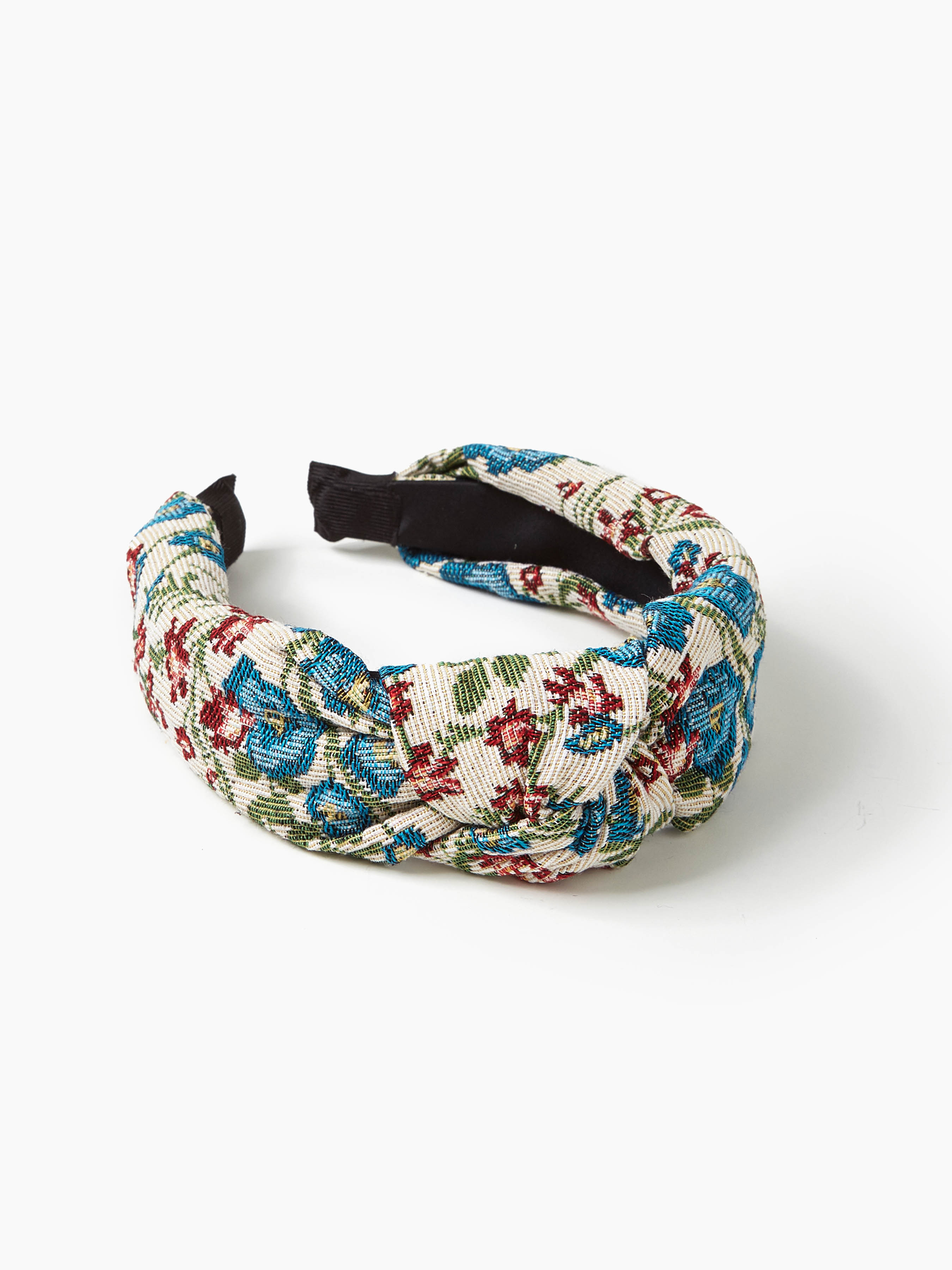 Floral Embroidered Headband - Cider