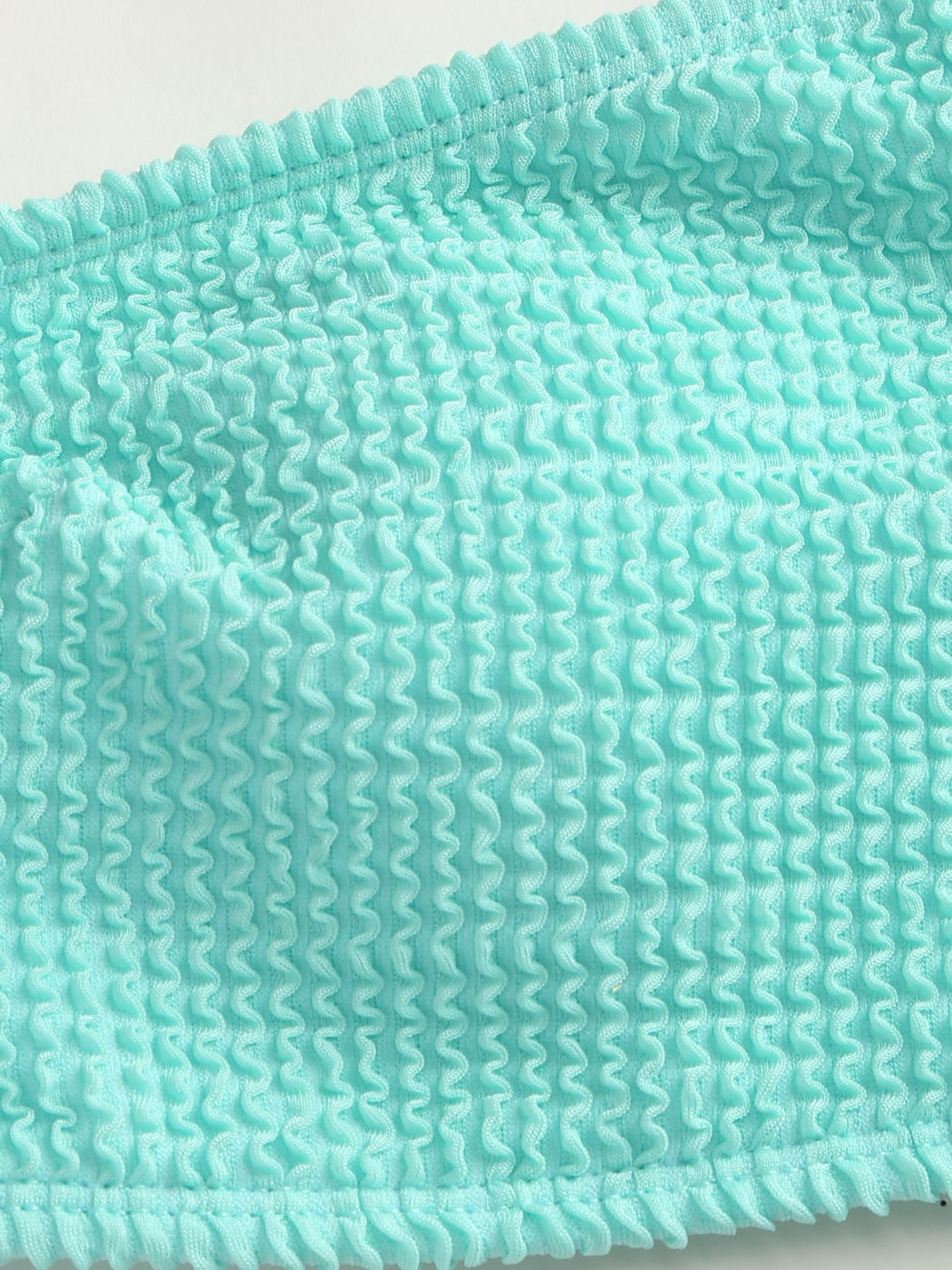 Asymmetrical Neckline Texture Tummy Control Bikini Swimsuit - Cider