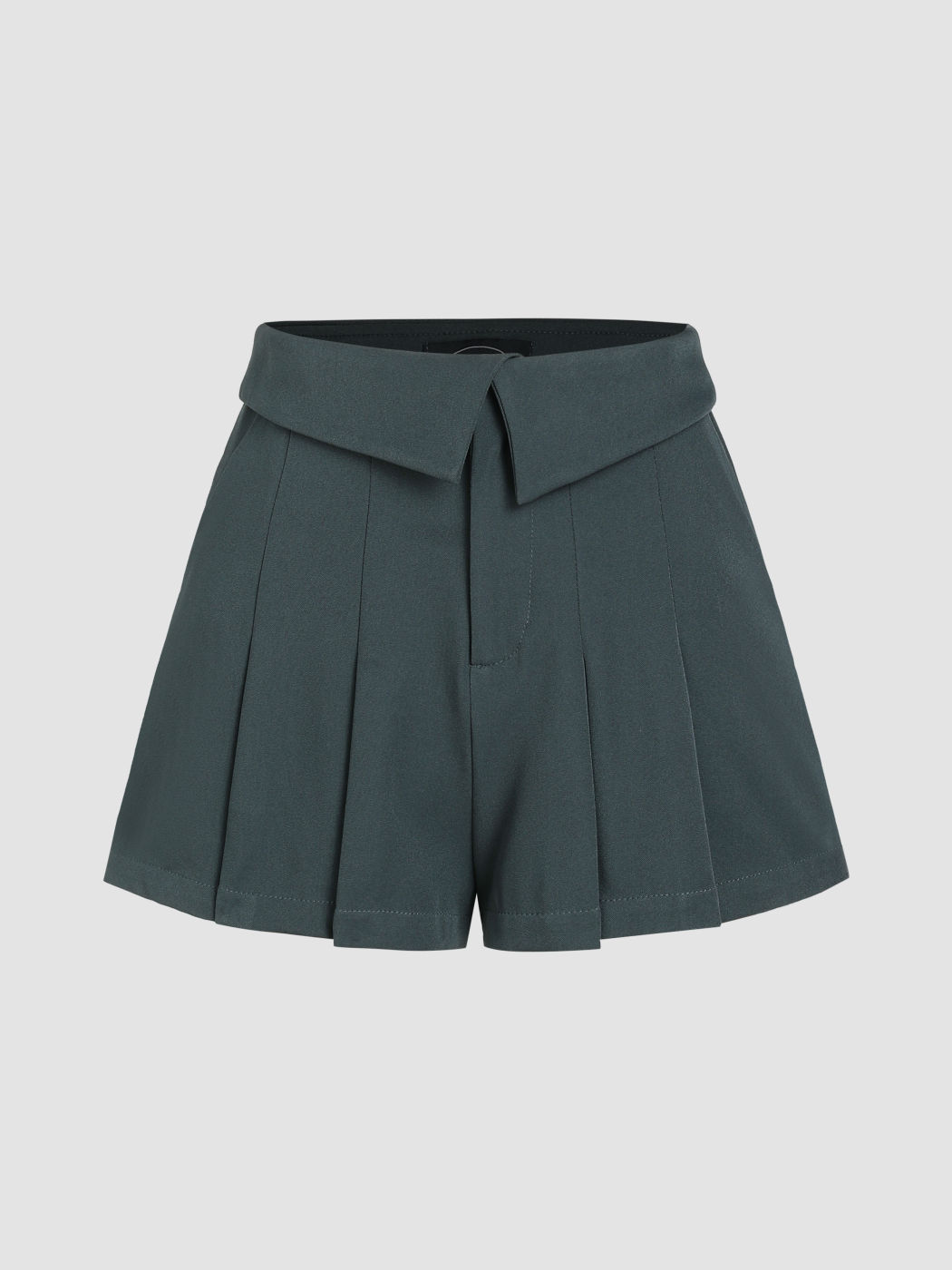 Woven Pleated Flared Ultra Shorts For Daily Casual School