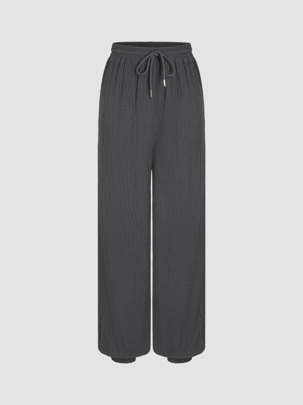 Knit Fabric Texture Wide Leg Jogger Pants For School Daily Casual