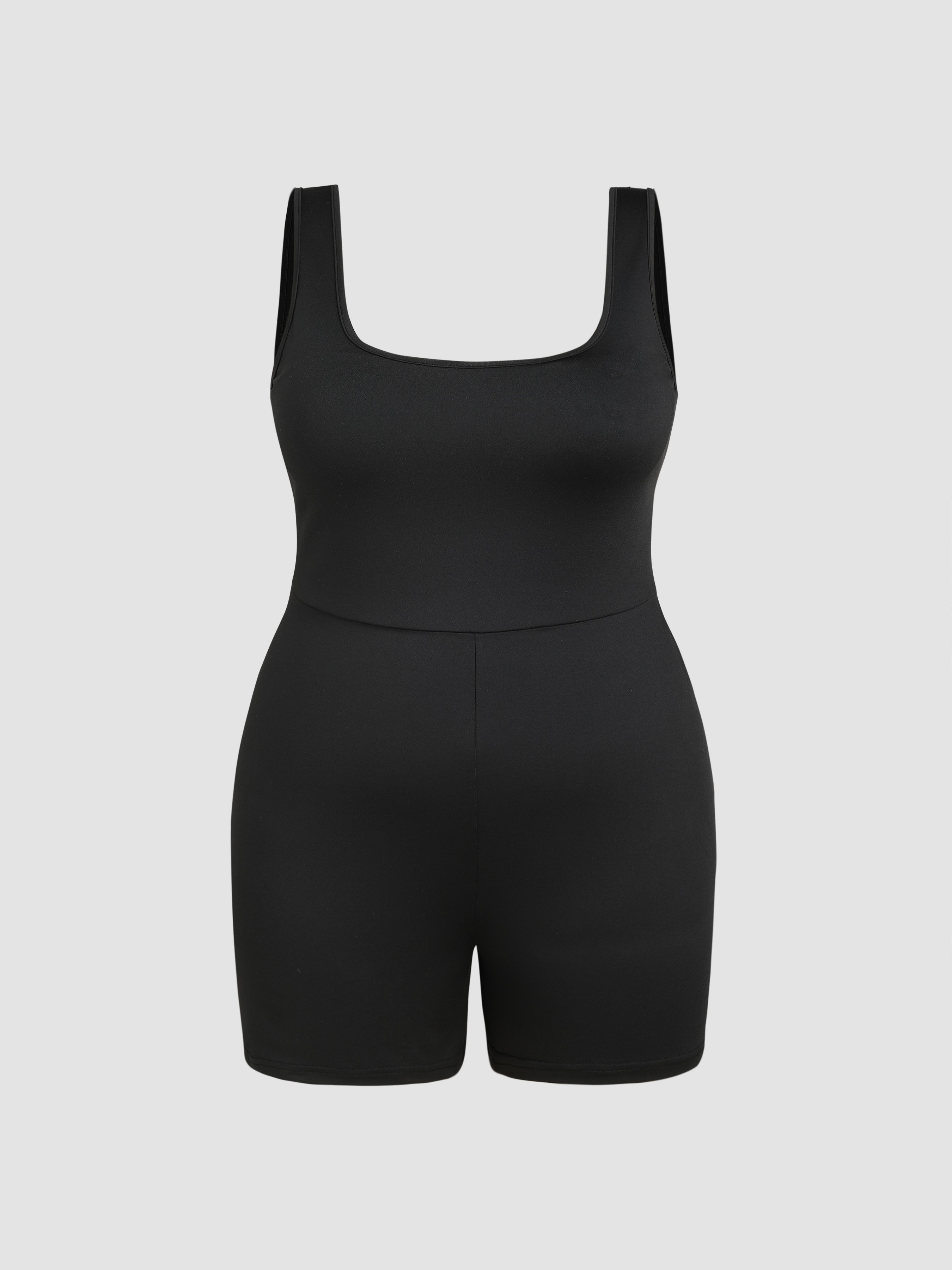 Curve & Plus U-neckline Ultra Short Playsuit For School Gym/Sports