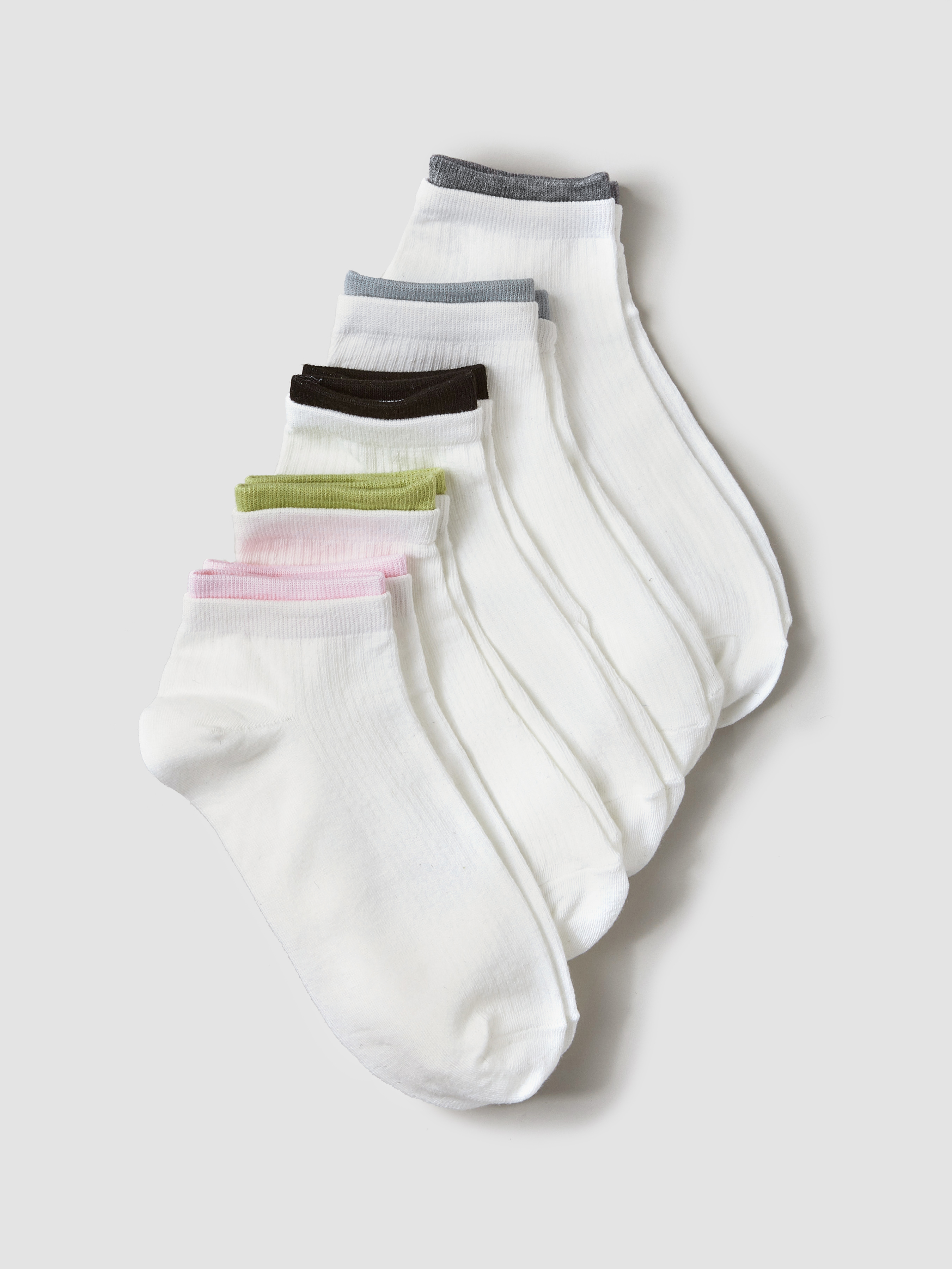 5 Pairs Classic Ankle Socks Set For School