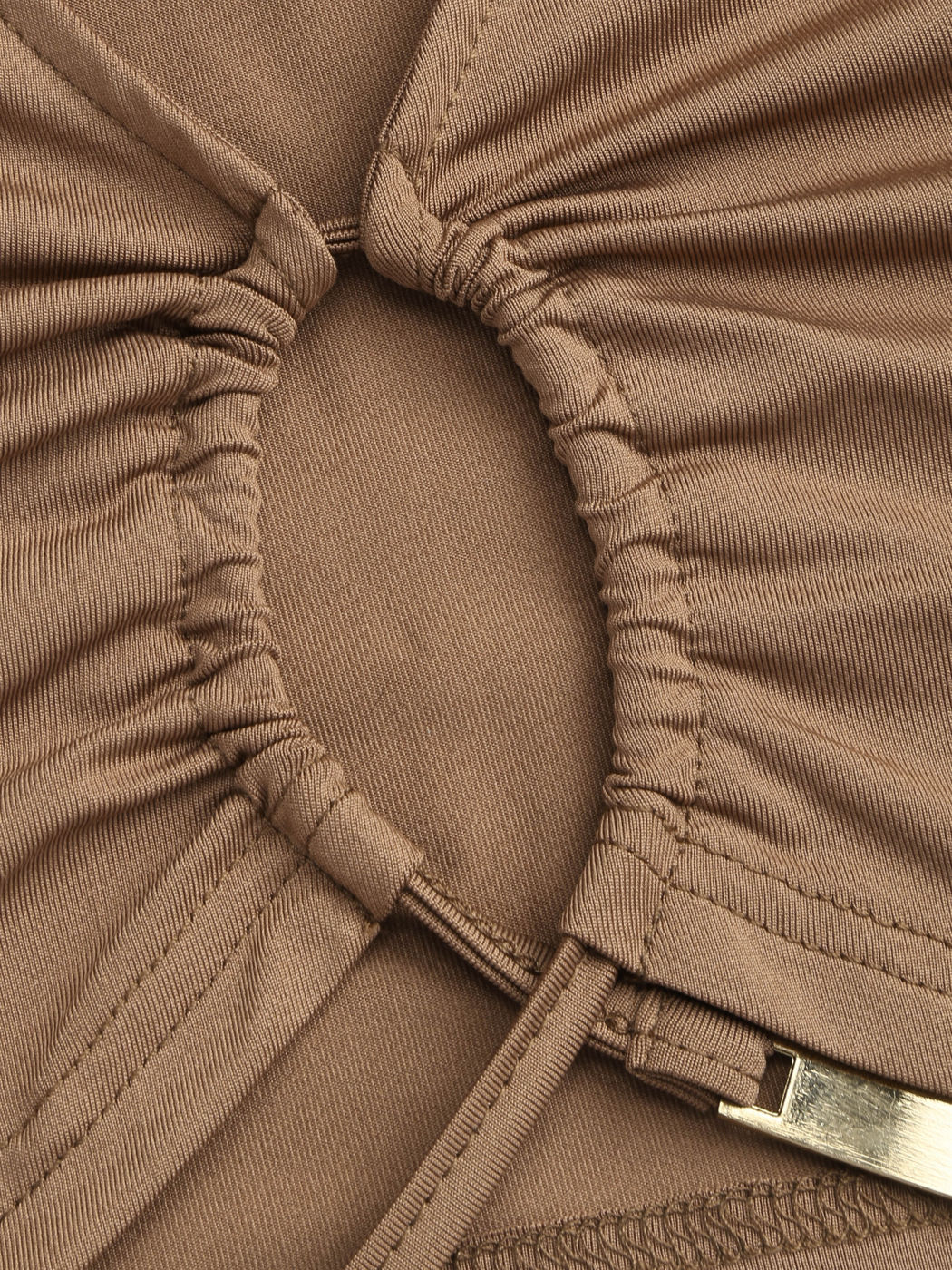 Knotted V-neck Cut Out Short Sleeve Top For Daily Casual