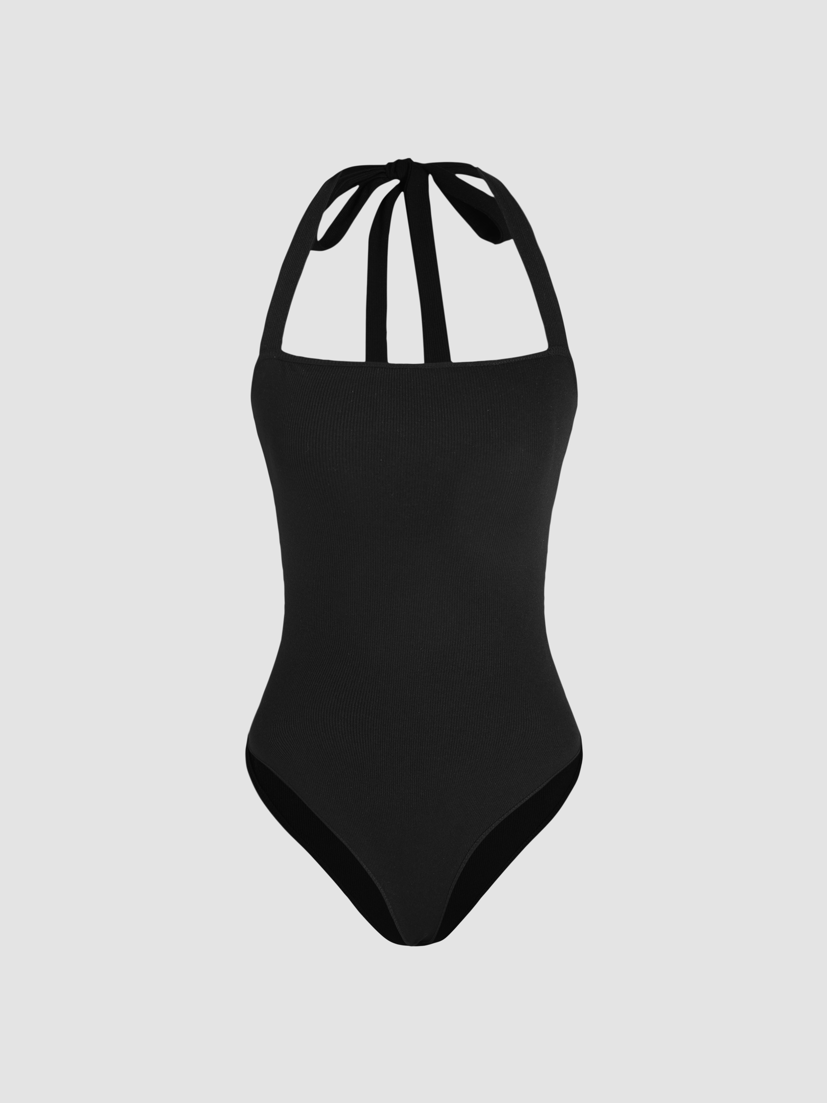 Knotted Halter Bodysuit For Daily Casual