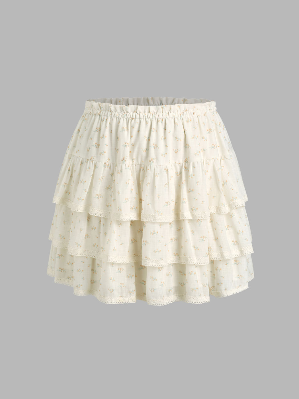 Woven Floral Ruffle Mini Skirt Curve & Plus For Date