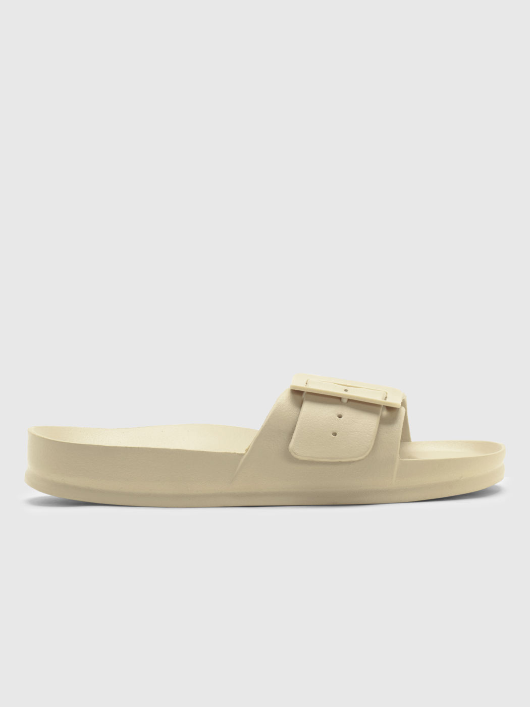 Buckle Detail Single Band Slippers For Daily Casual Vacation