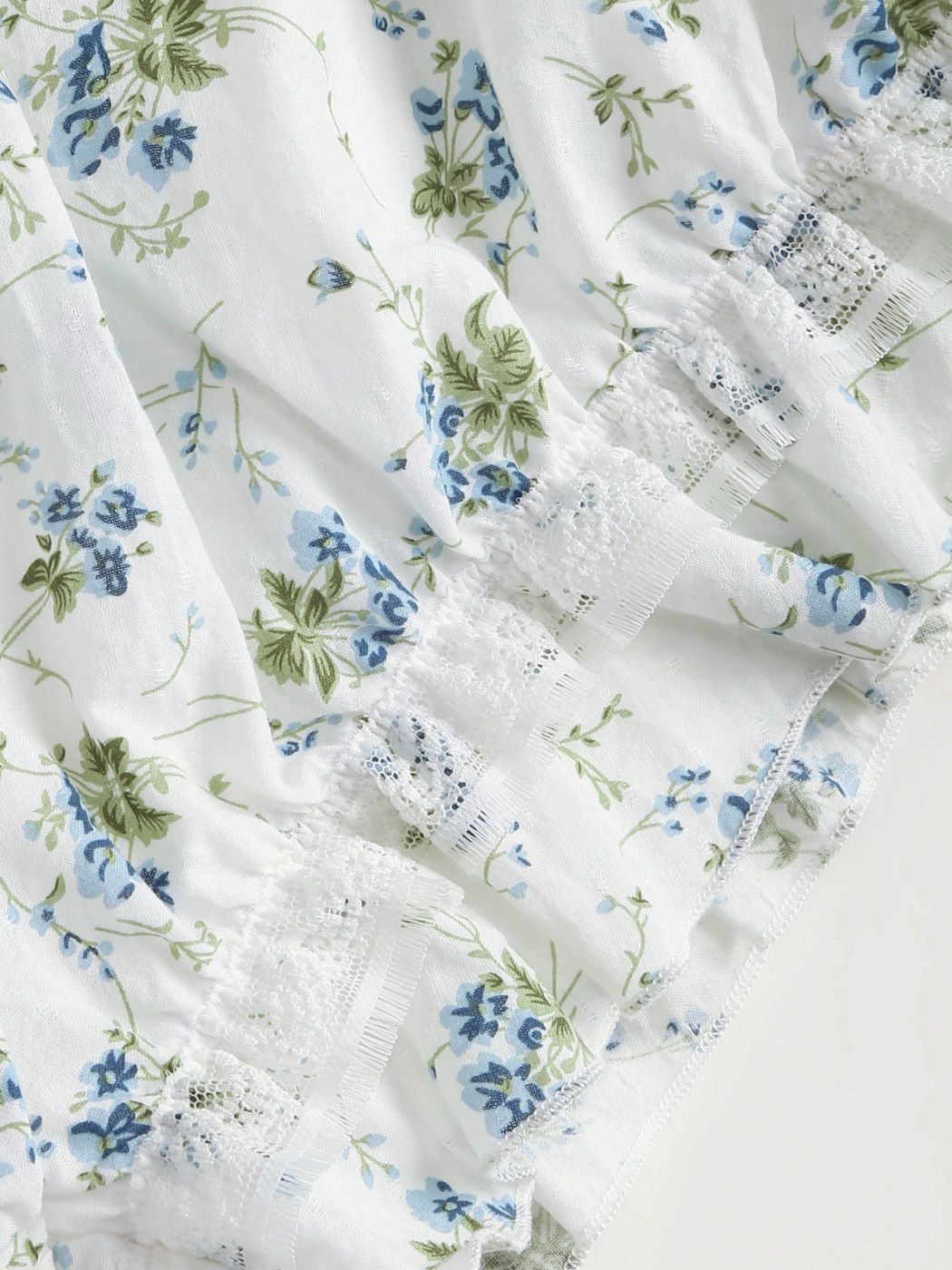 Floral Ruffle Hem Wide Leg Shorts For Picnic Vacation