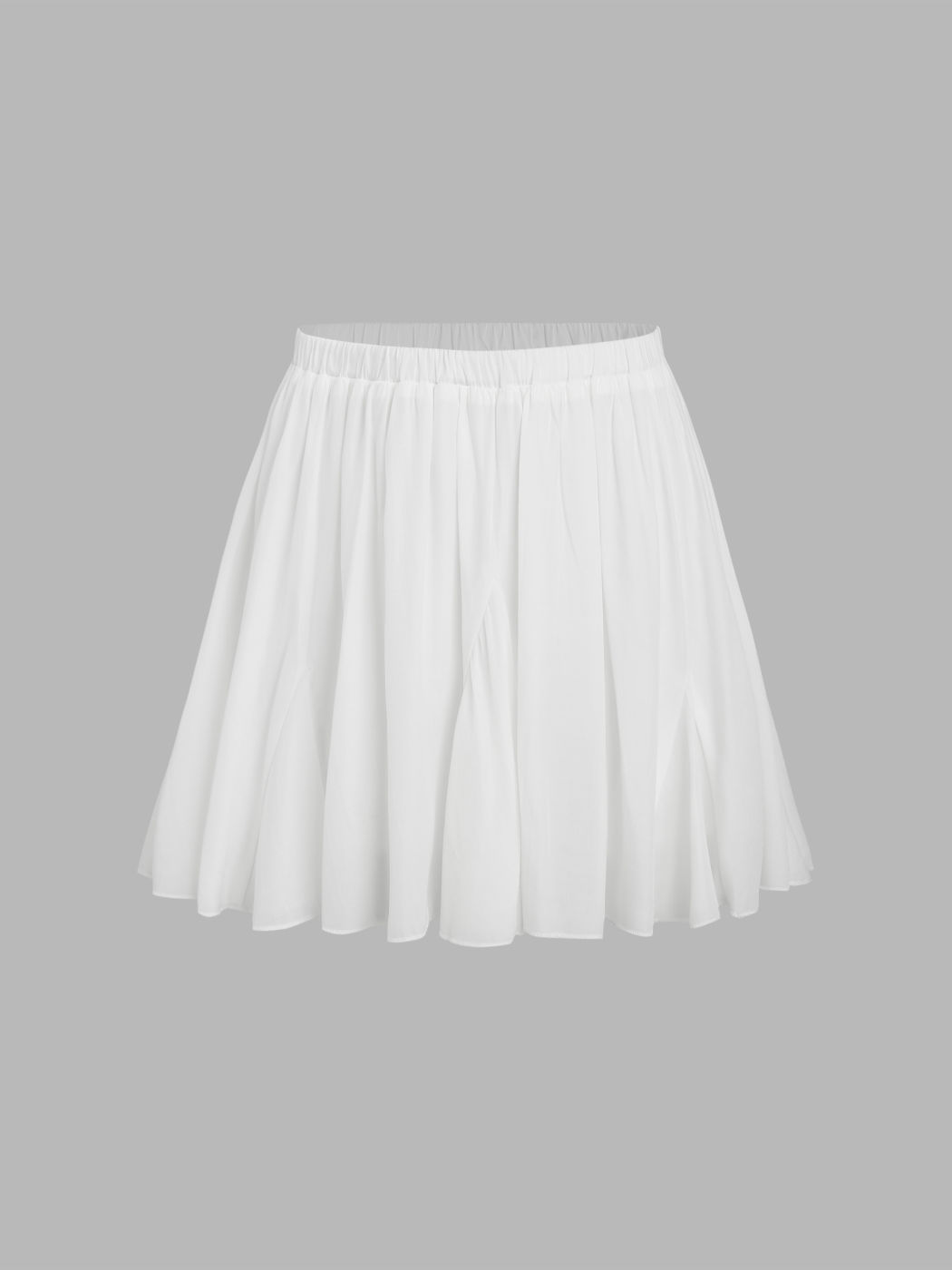 Chiffon High Waist Ruffle Hem Mini Skirt For Daily Casual