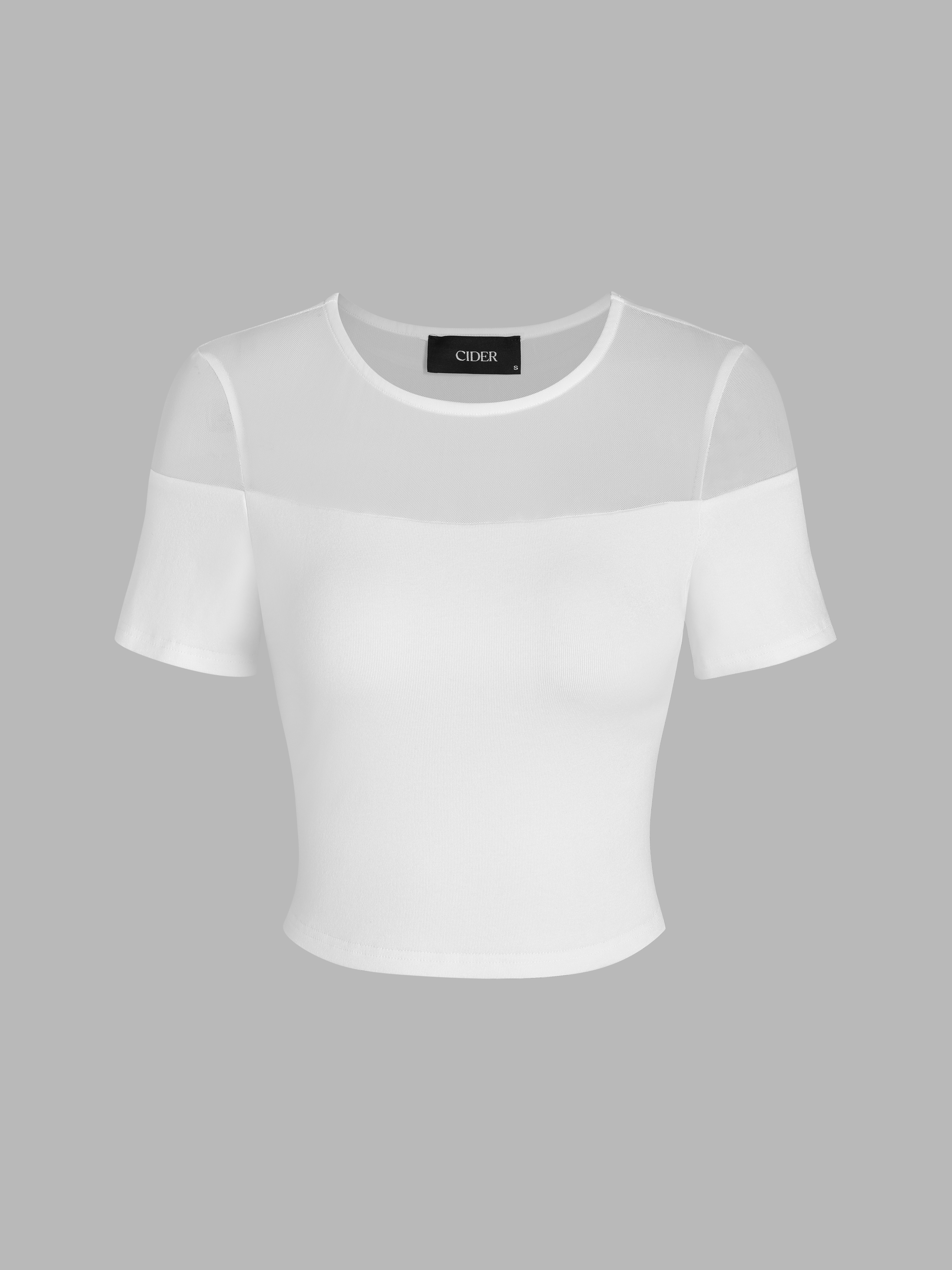 Round Neckline Short Sleeve Top For Daily Casual