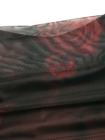 Floral Ruched Mesh Maxi Dress For Date Exhibition