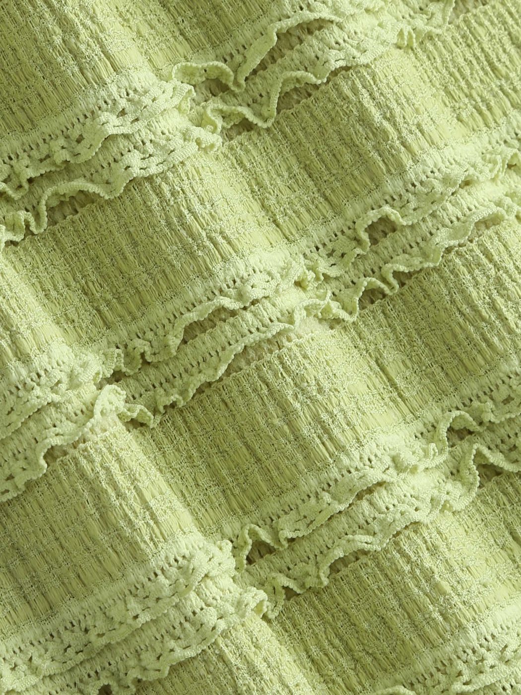 Knit Fabric Texture Ruffle Hem Knitted Maxi dress For Vacation