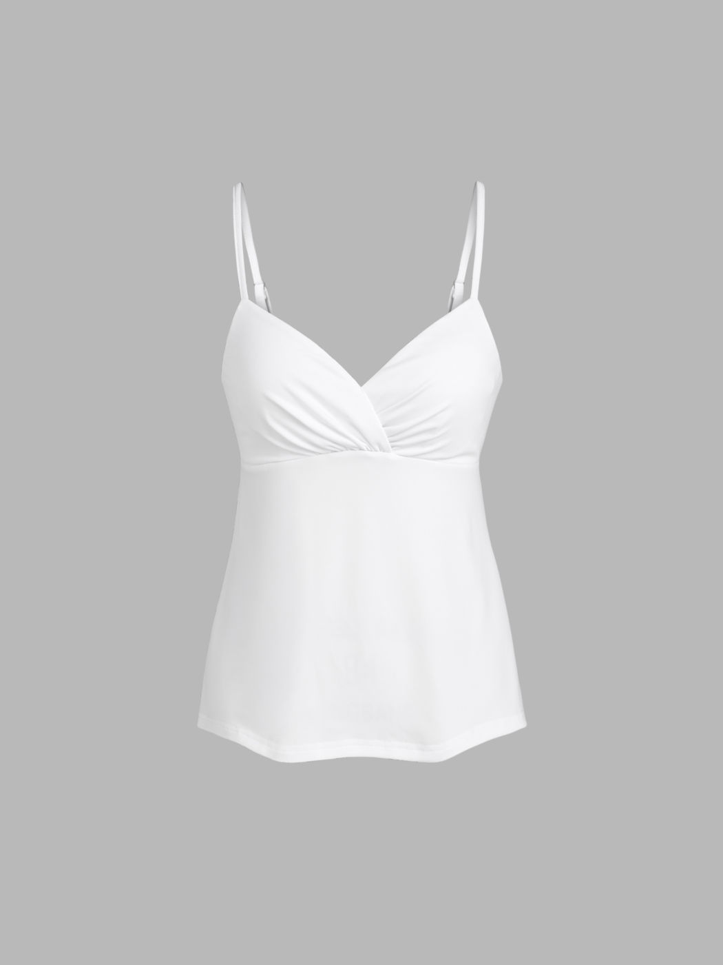 V-neck Ruched Cami Top For Daily Casual