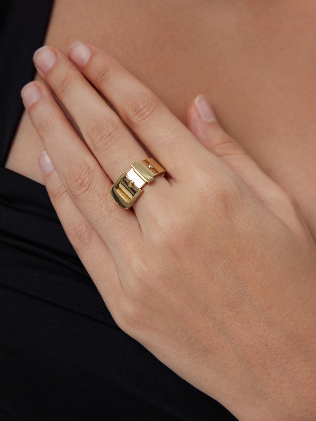 Buckle Design Ring - Cider