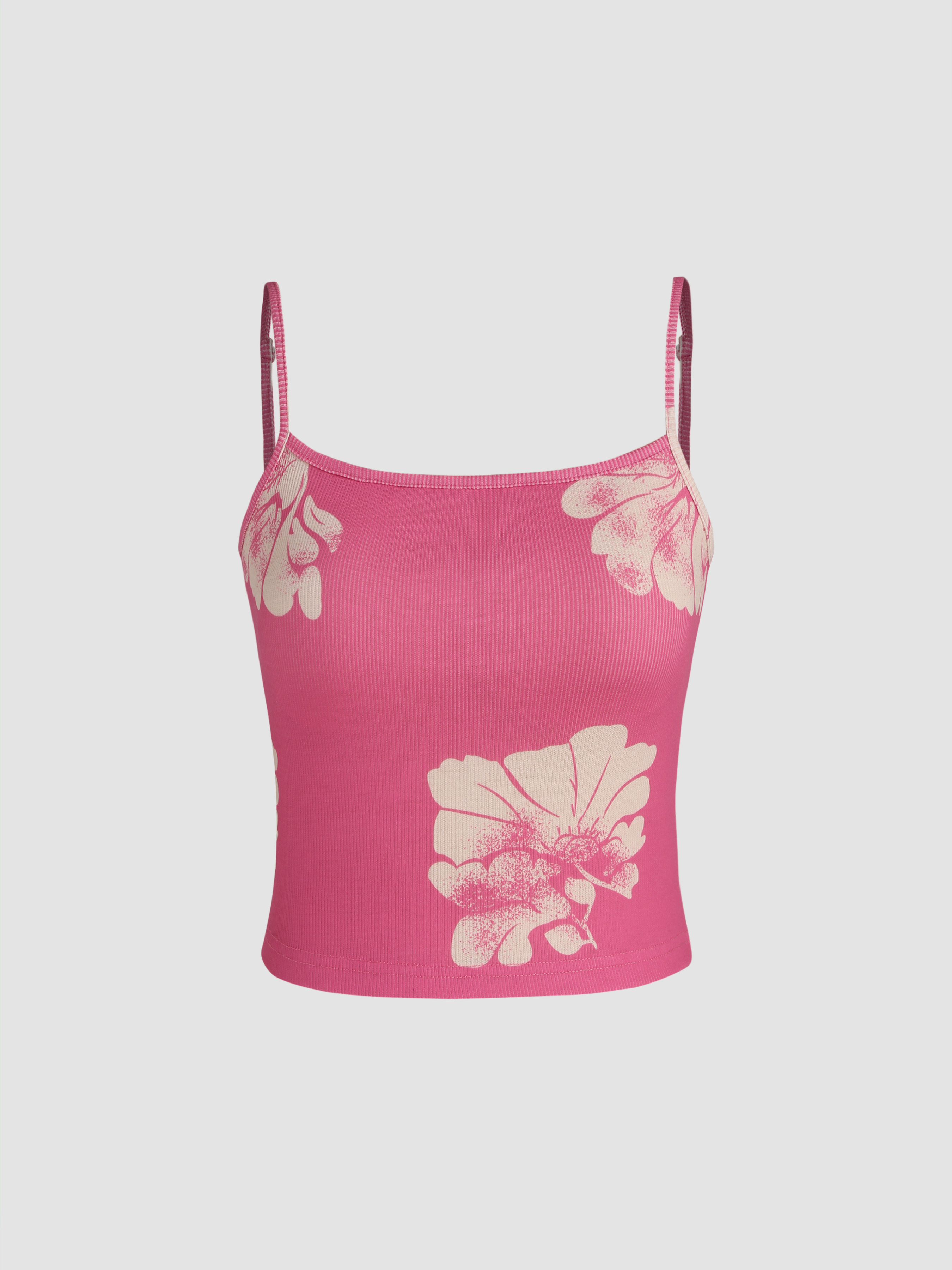 Square Neck Graphic Cami Top For Vacation Holiday