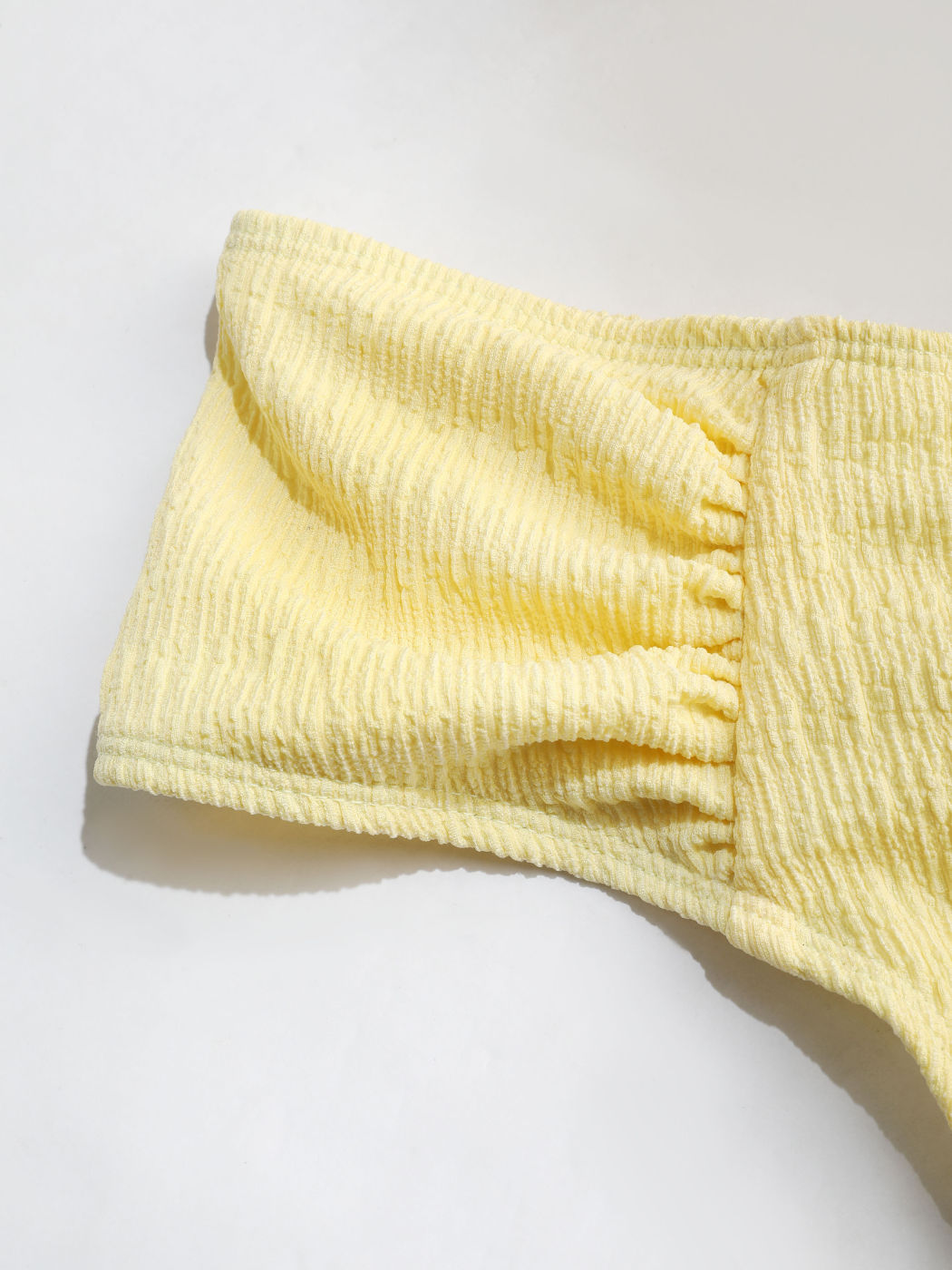 Knit Fabric Cheeky Ruched Bikini Bottom For Vacation Swimming Pool Beach