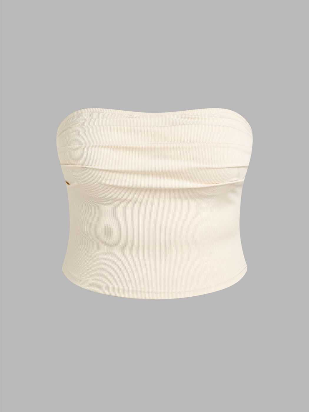 Ruched Tube Crop Top Curve & Plus For Daily Casual