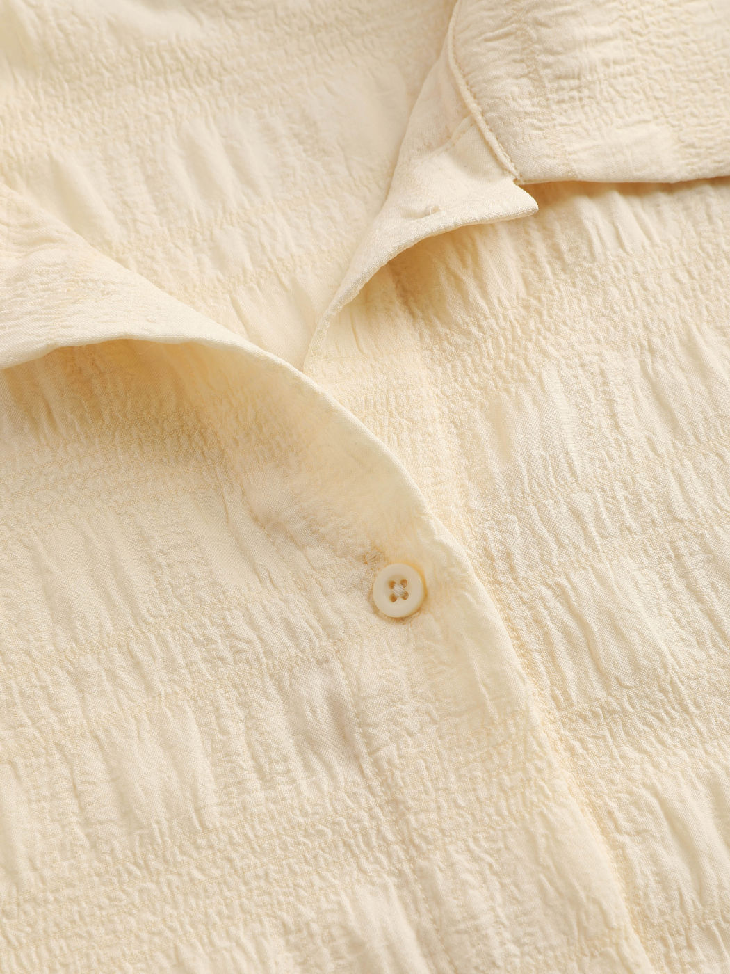 Collar Solid Texture Long Sleeve Blouse - Cider