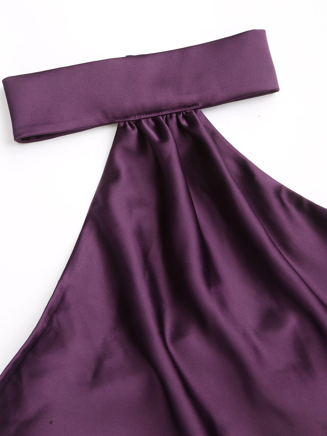 Satin Satin Halter Neckline Ruched Mini Dress For Date Party/Clubbing ...