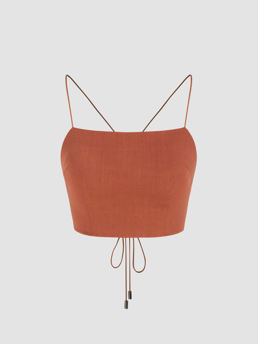 Backless Crop Top & Wrap Mini Skirt Set - Cider