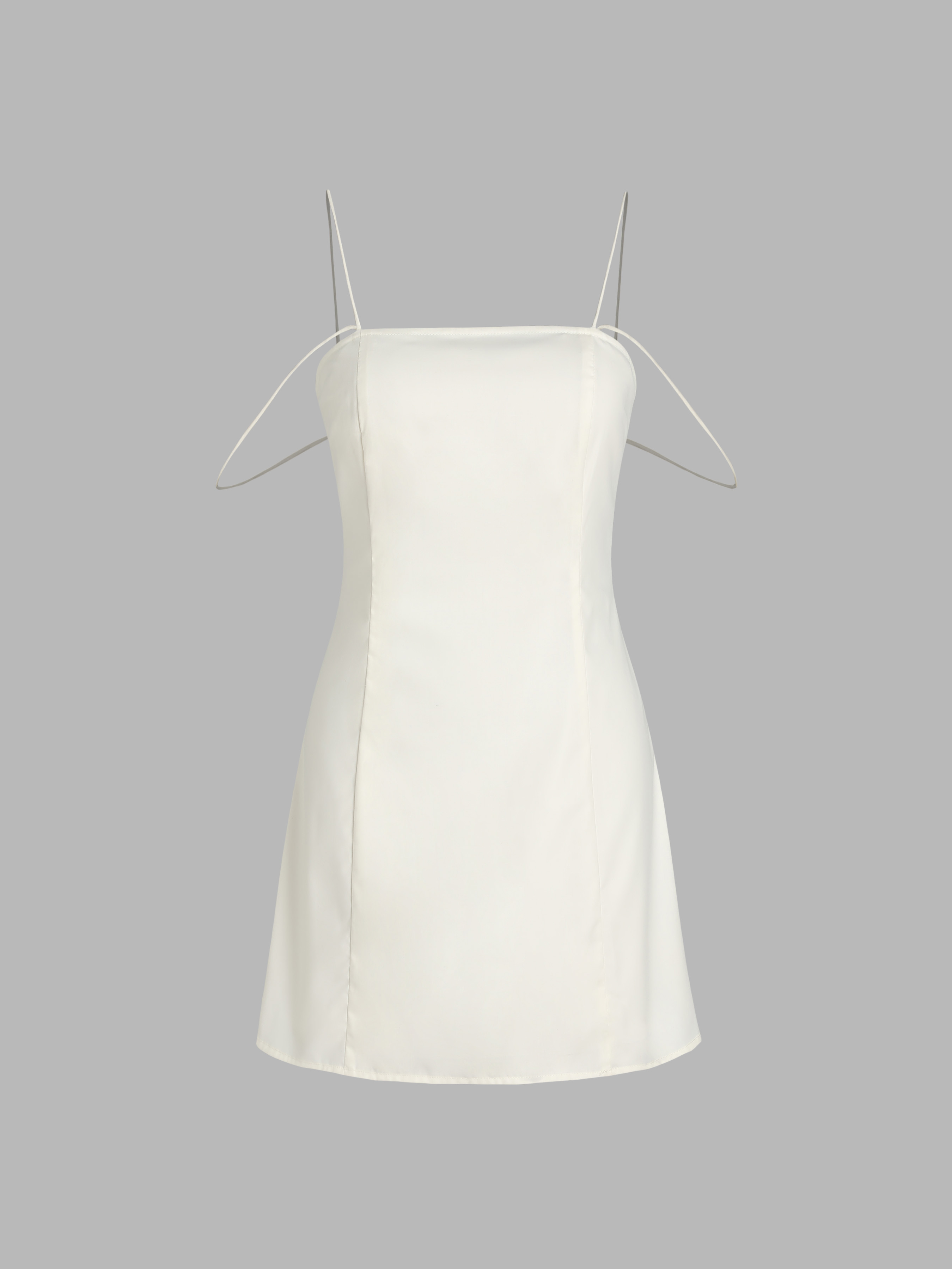 Square Neck Backless Mini Dress - Cider