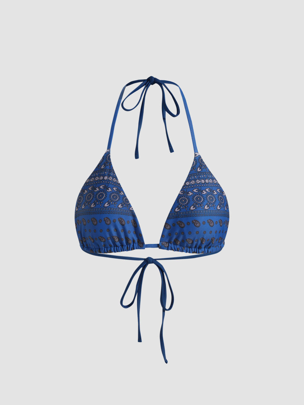 Halter Floral Pattern Triangle Bikini Set For Vacation Swimming Pool Beach