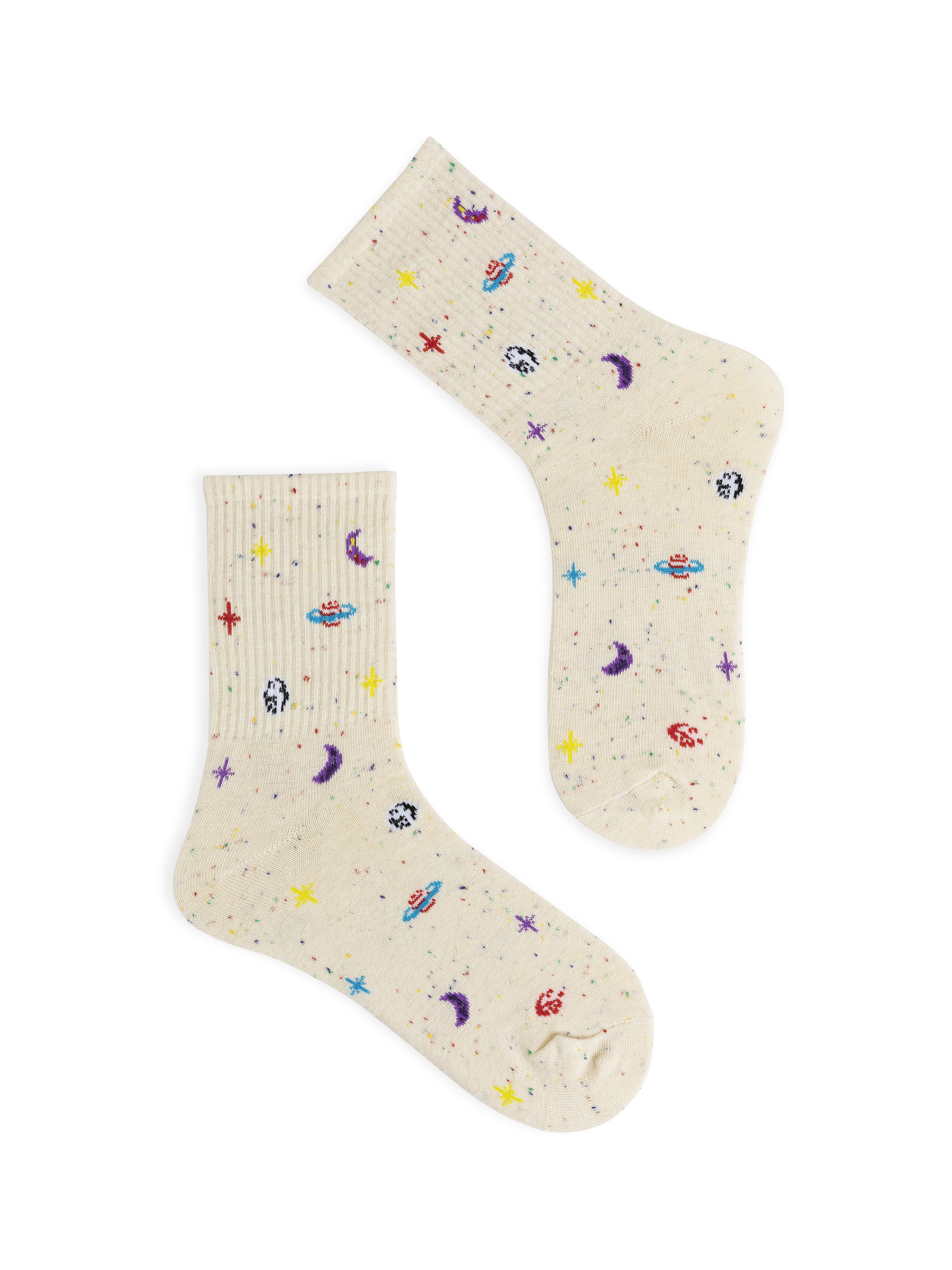 Fabric Graphic Crew Socks