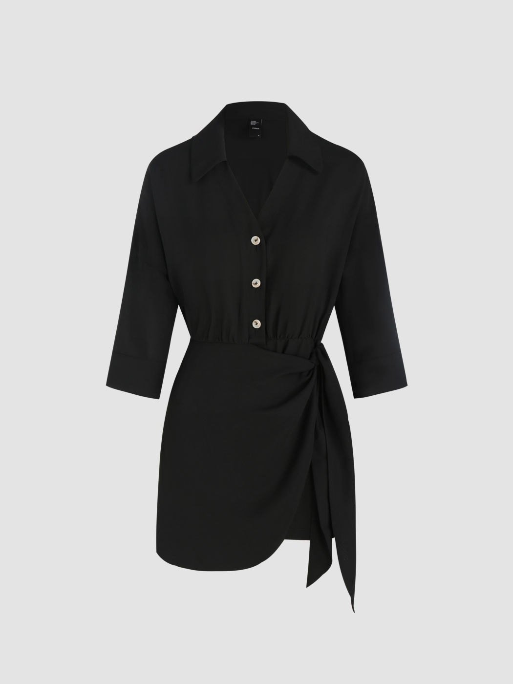 Collar Solid Button Asymmetrical Romper For Daily Casual Work