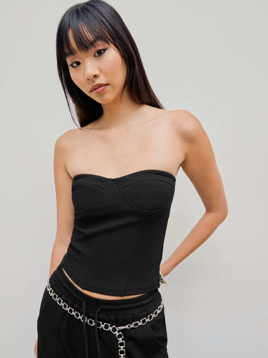 Solid Sweetheart Tube Crop Top For Party/Clubbing