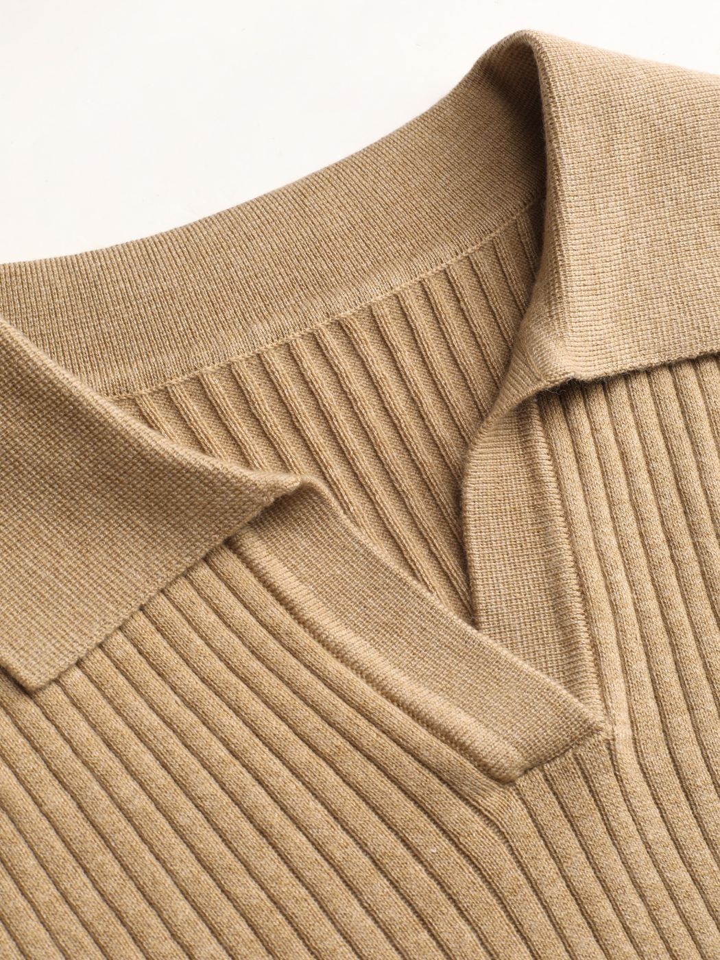 Wool-blend Collar Knit Short Sleeve Crop Top For Daily Casual Work