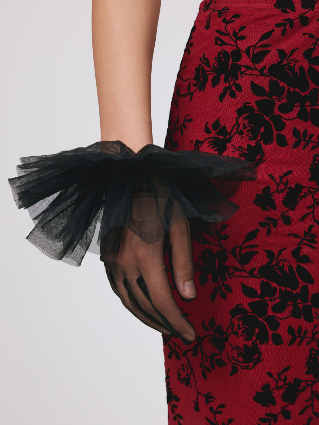 Polyester Tulle Gloves For Date