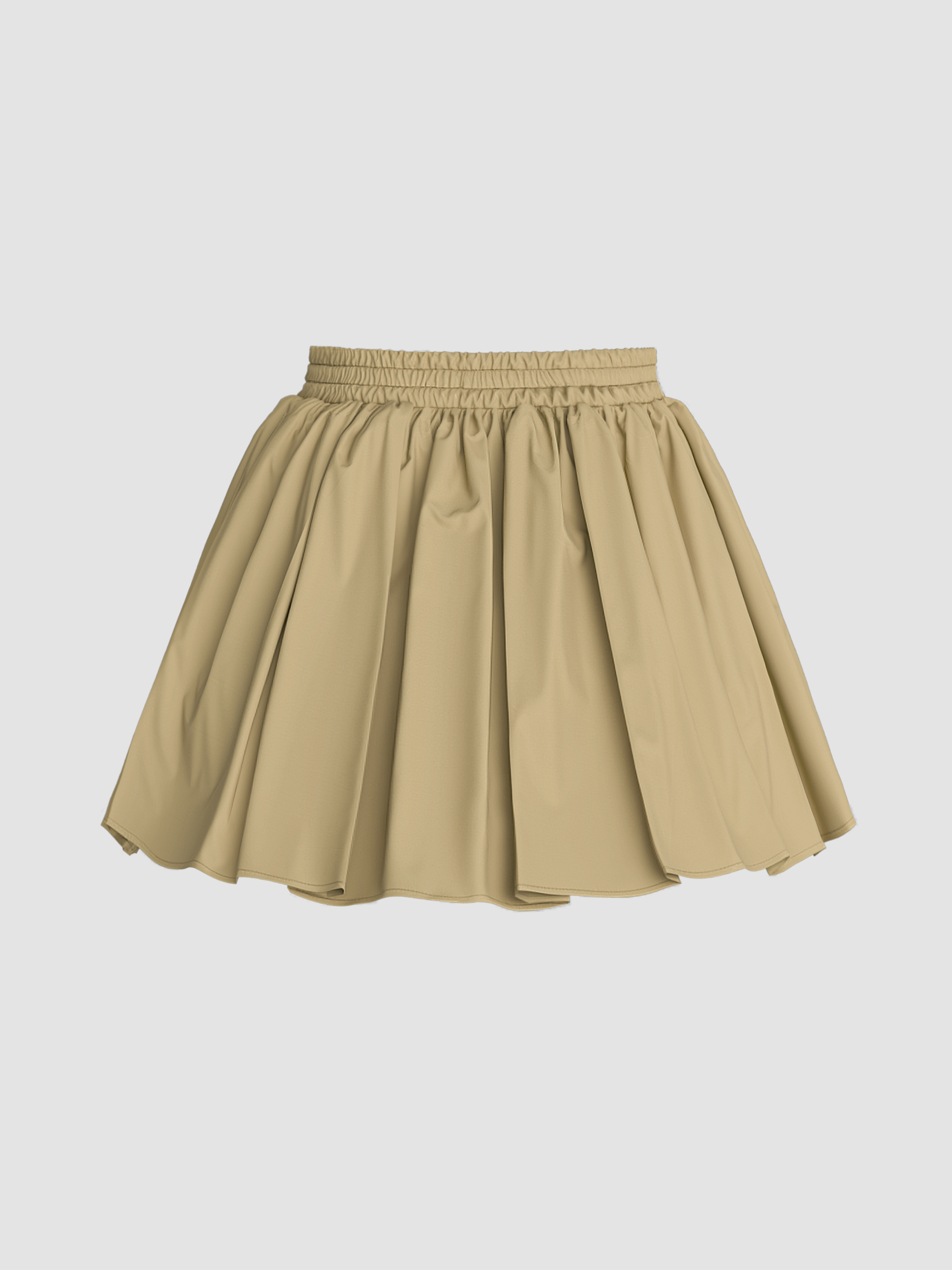 Mid Waist Ruffle Skort - Cider