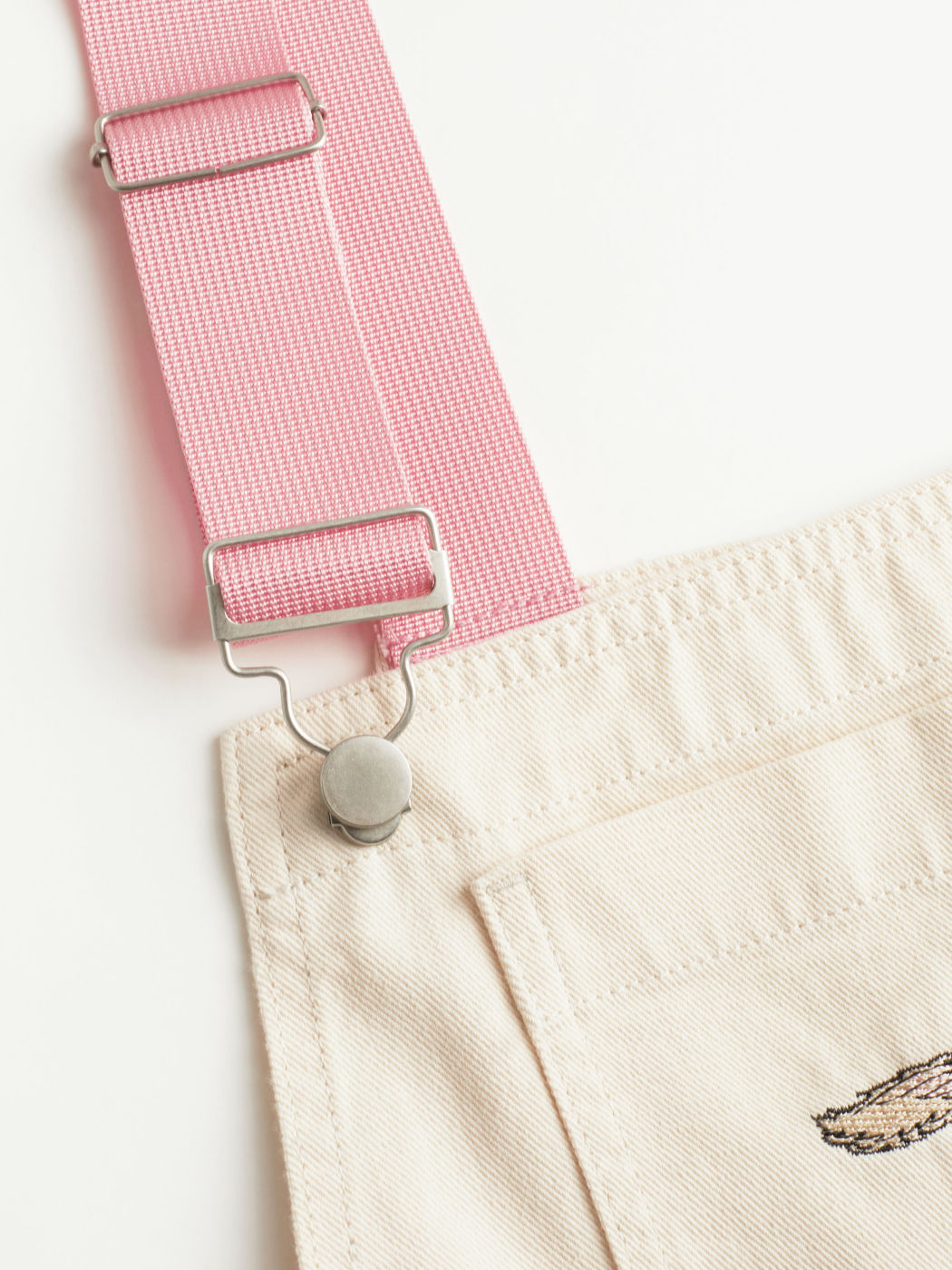 Denim Bunny Buckle Pocket Romper Curve & Plus For School Daily Casual