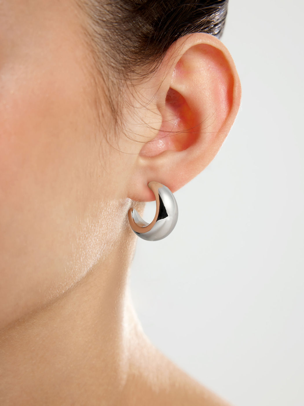 ABS C-shaped Hoop Earrings For Daily Casual Music Festival/Live House ...
