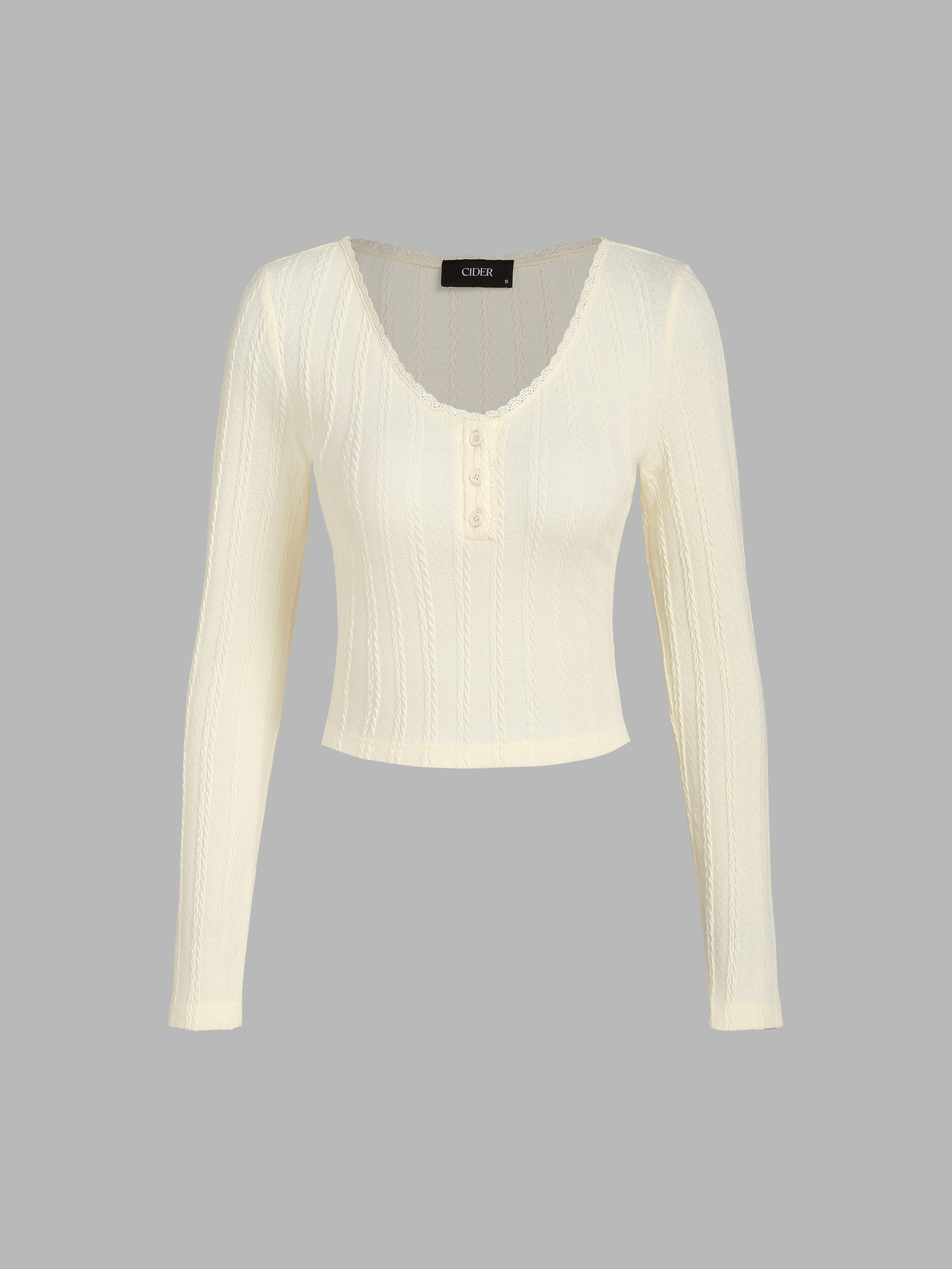 Scoop Neck Solid Rib Knit Crop Top For Daily Casual Work