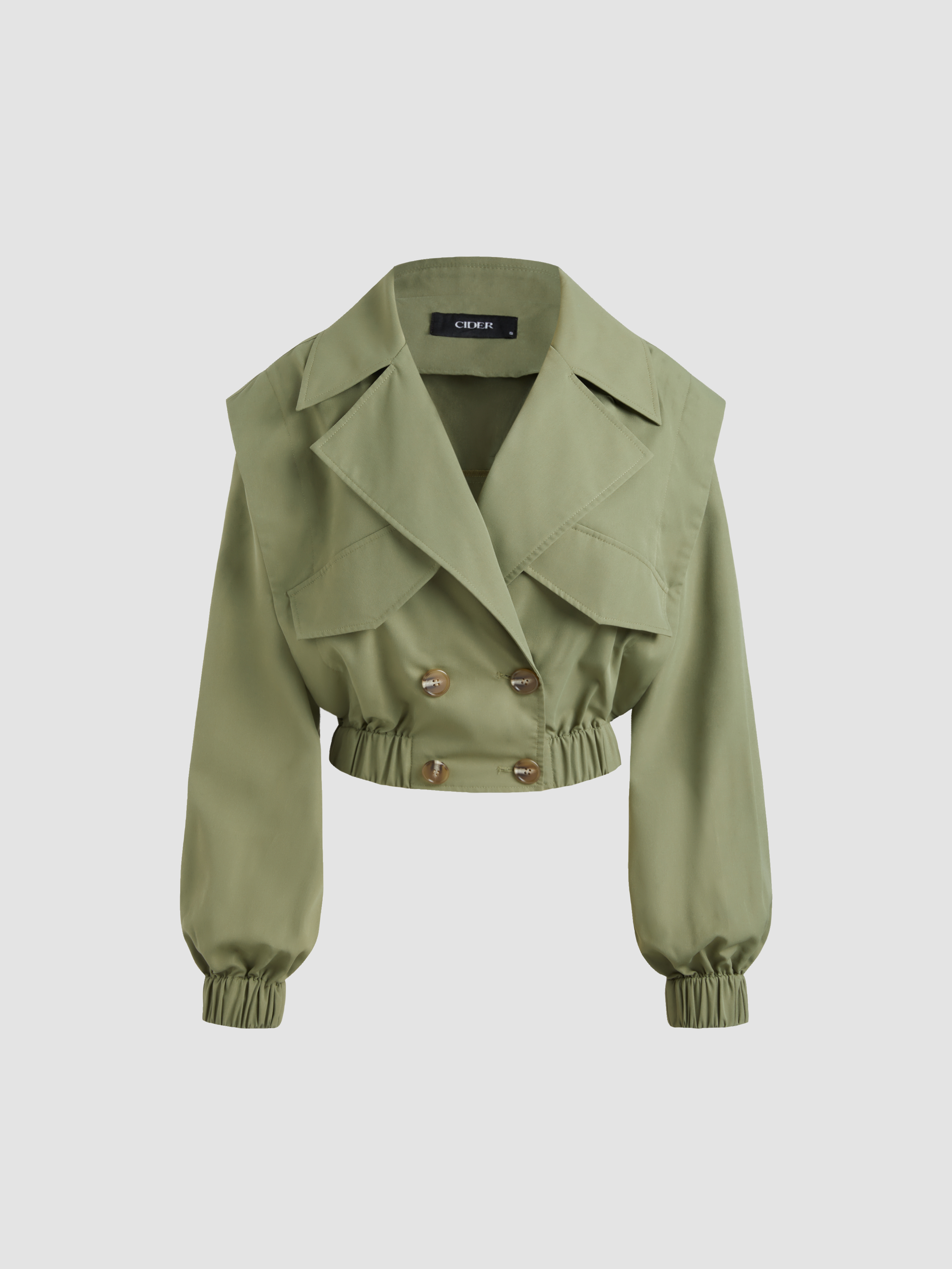 Collar Button Windbreaker - Cider