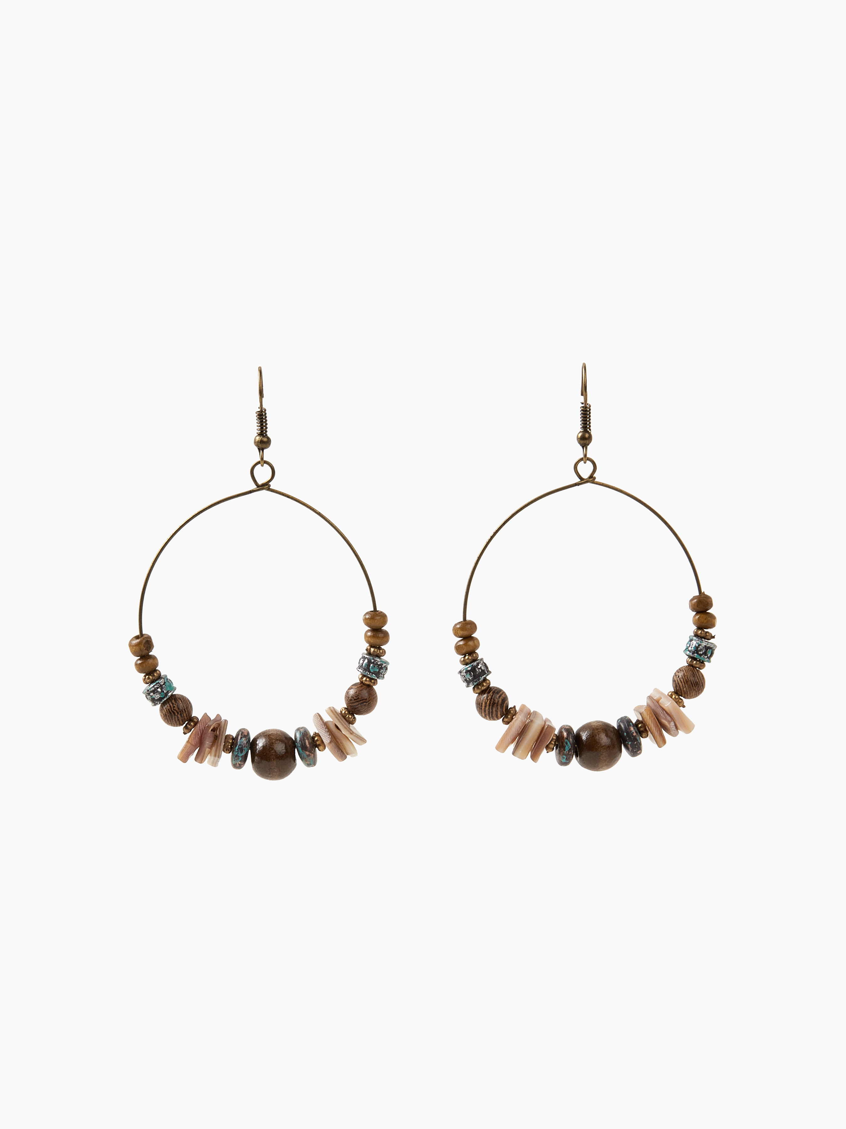 Stone Stone Beaded Hoop Earrings For Daily Casual Party/Clubbing