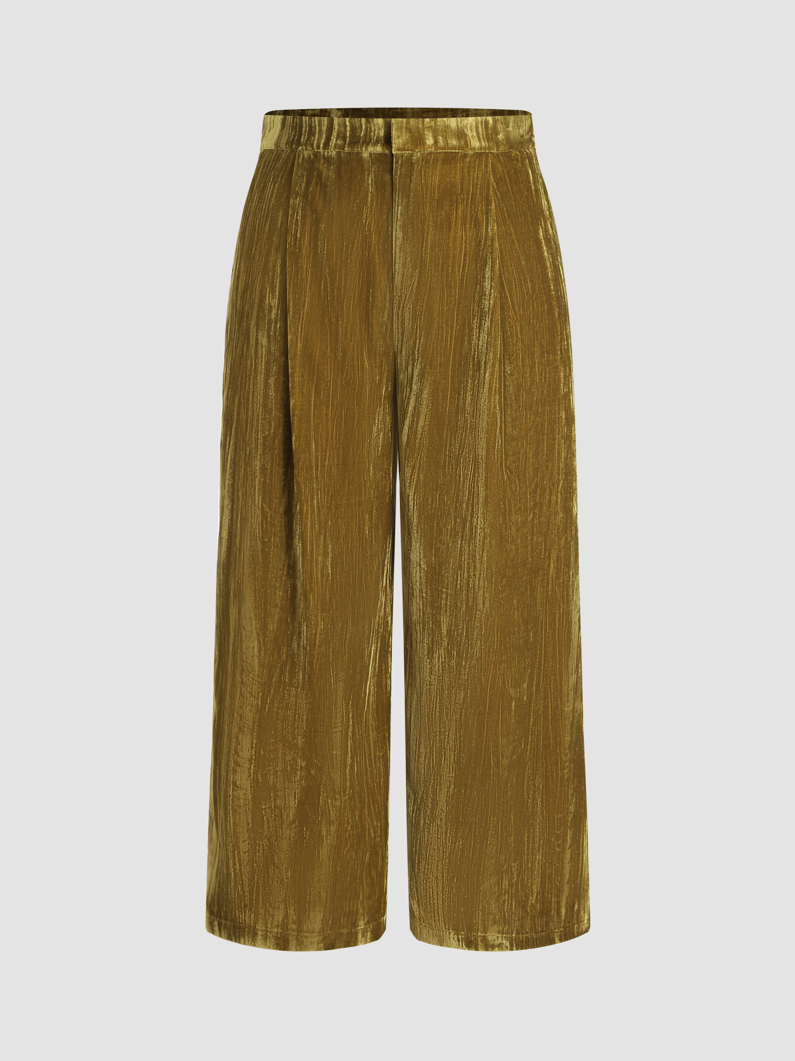 Velvet Velvet Middle Waist Solid Wide Leg Trousers Curve & Plus For ...