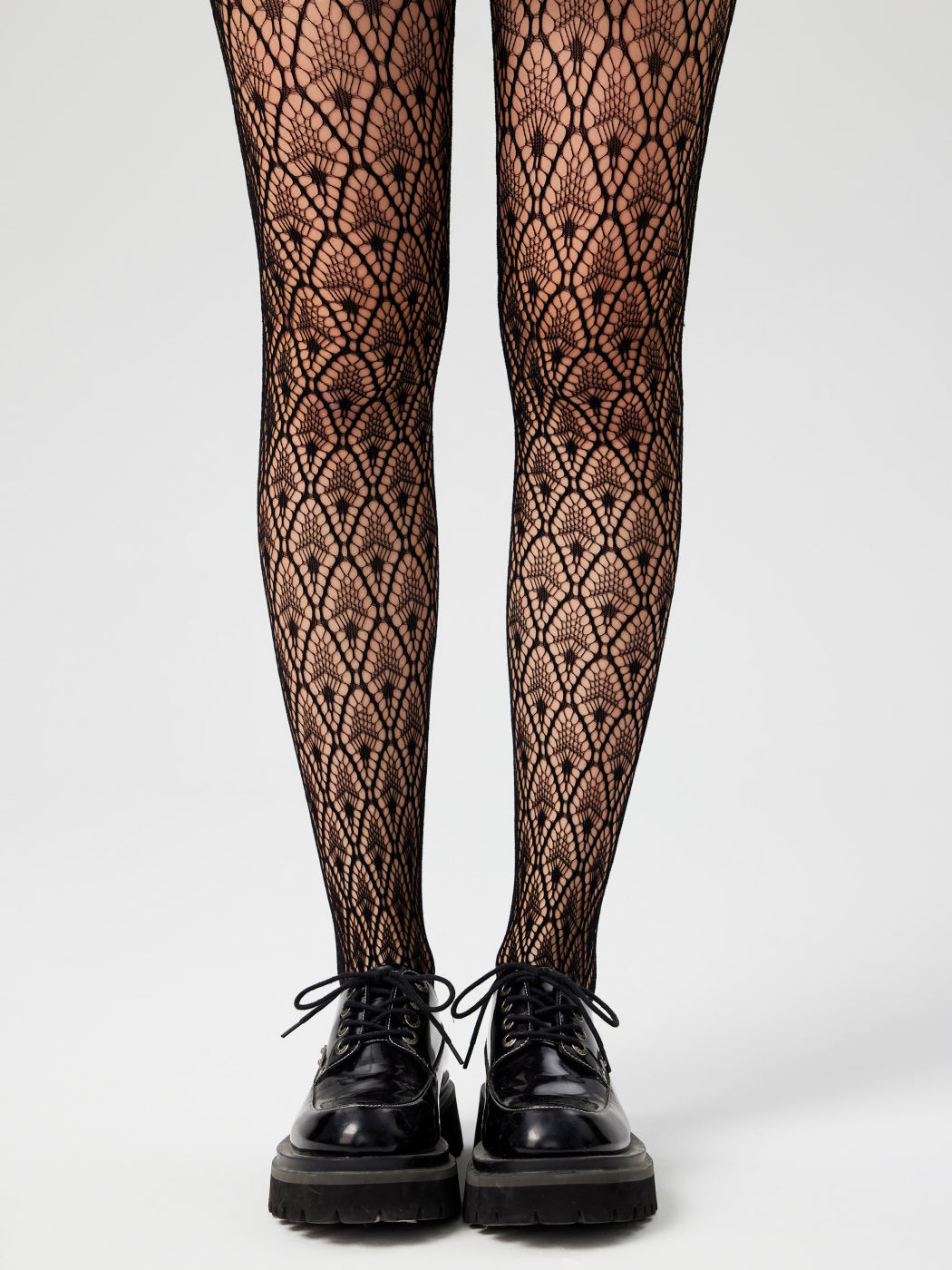 Elastane Geometric Pattern Fishnet Tights For Daily Casual