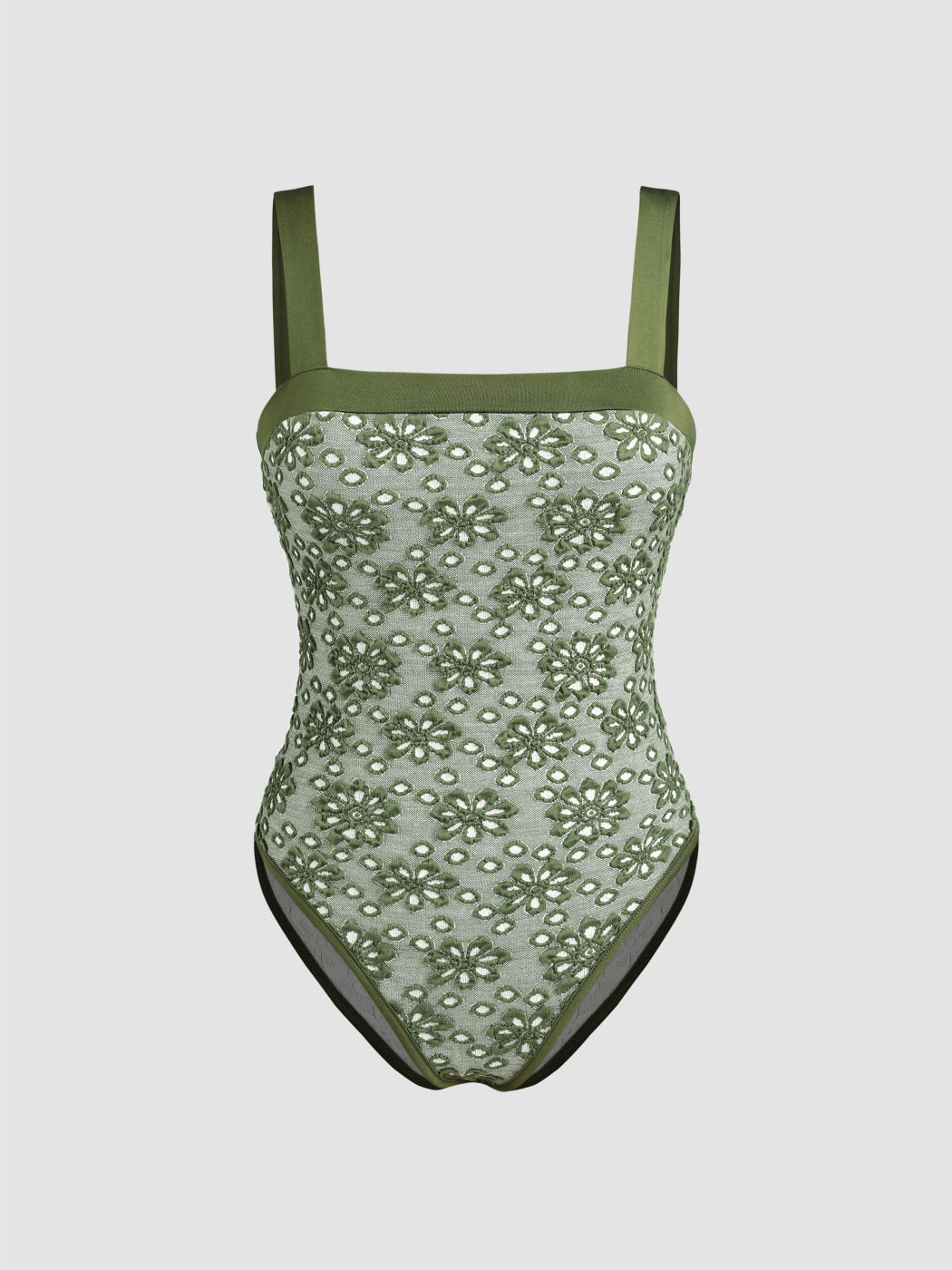 Jacquard Square Neck Flower Bodysuit For Daily Casual Date Coffee Shop