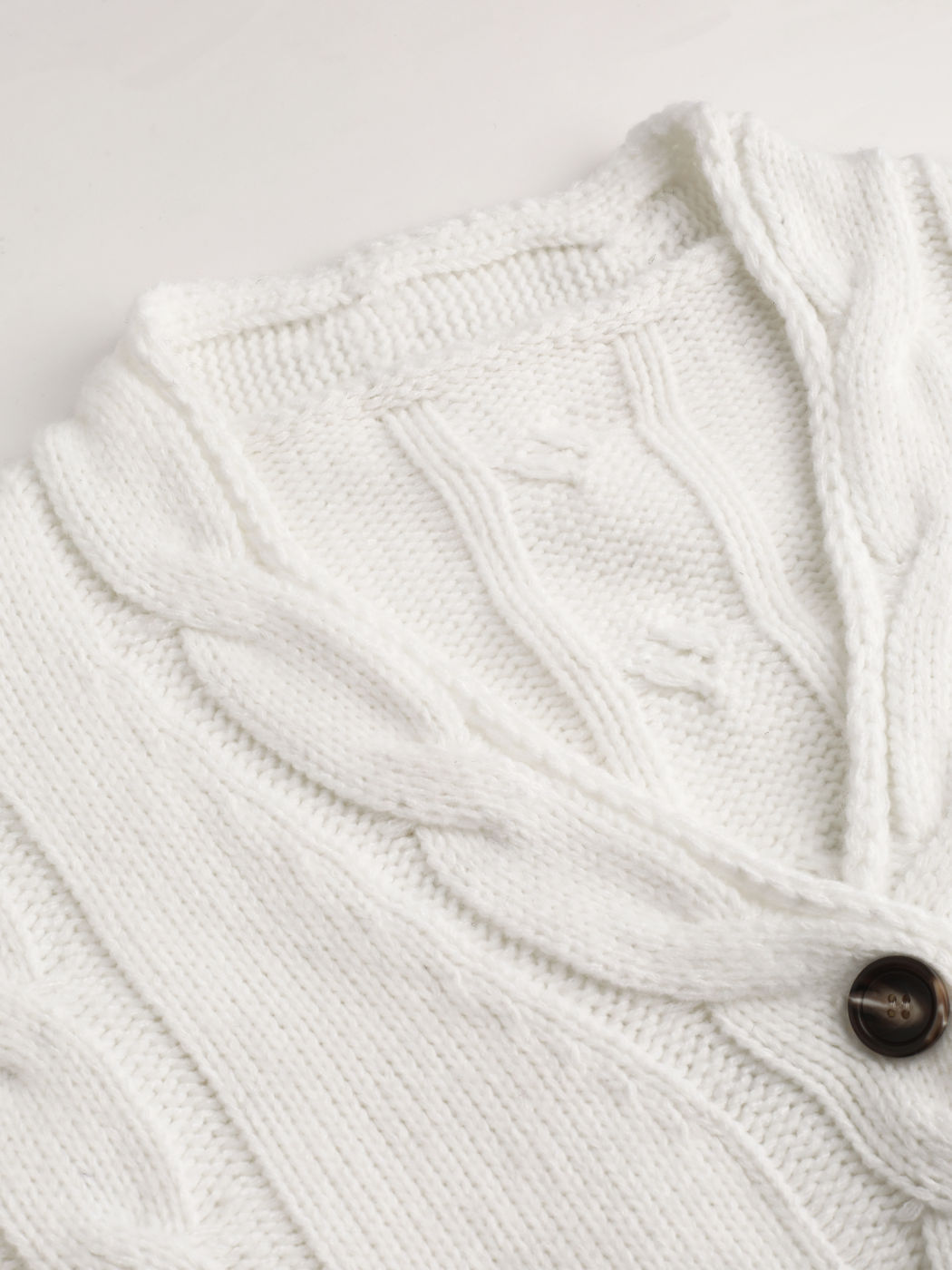 Christmas Knit Fabric Cable Knit V-neck Solid Pocket Cardigan For Coffee Shop Daily Casual School