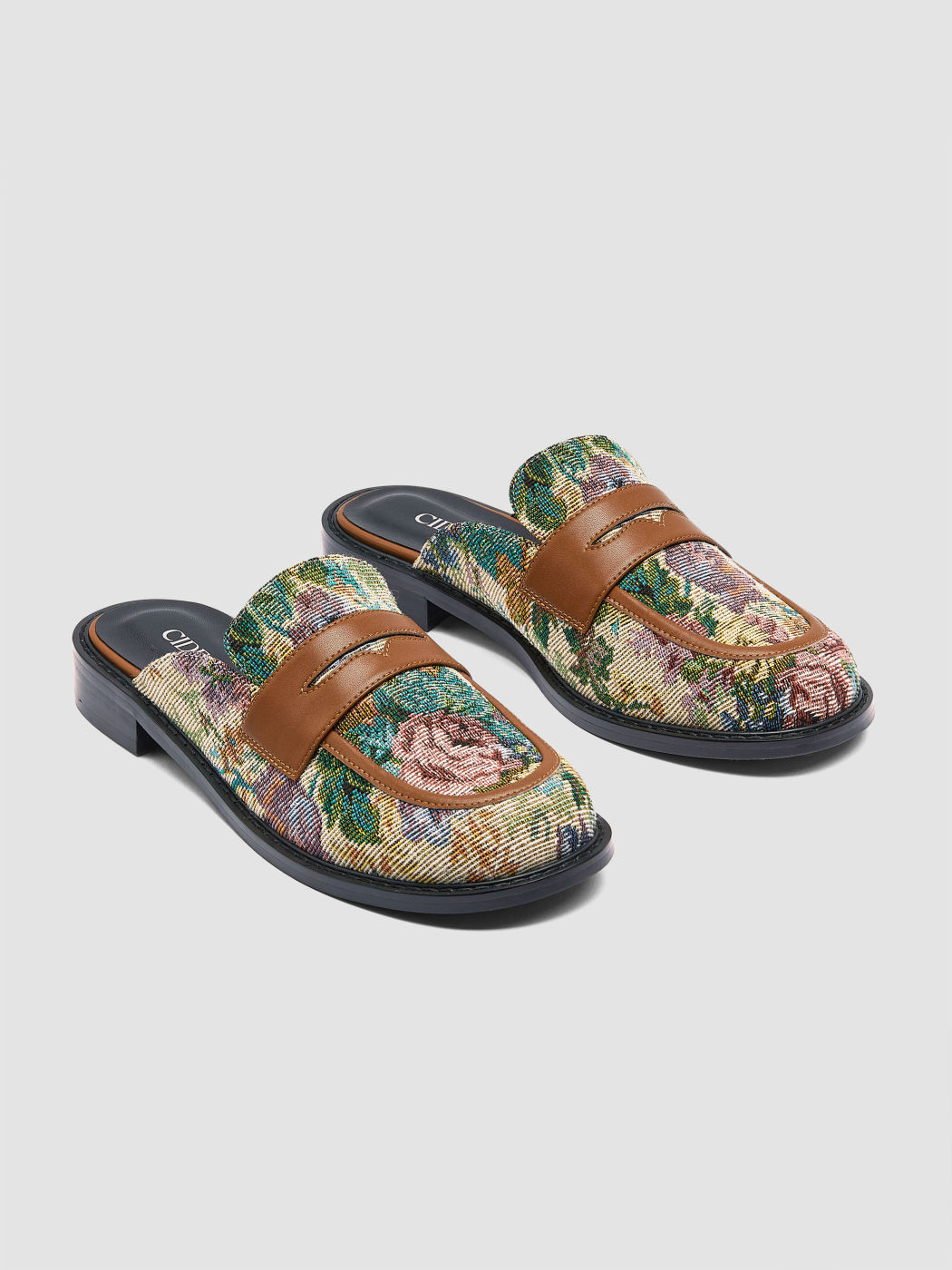 Fabric Mule Flats For Daily Casual Date Coffee Shop